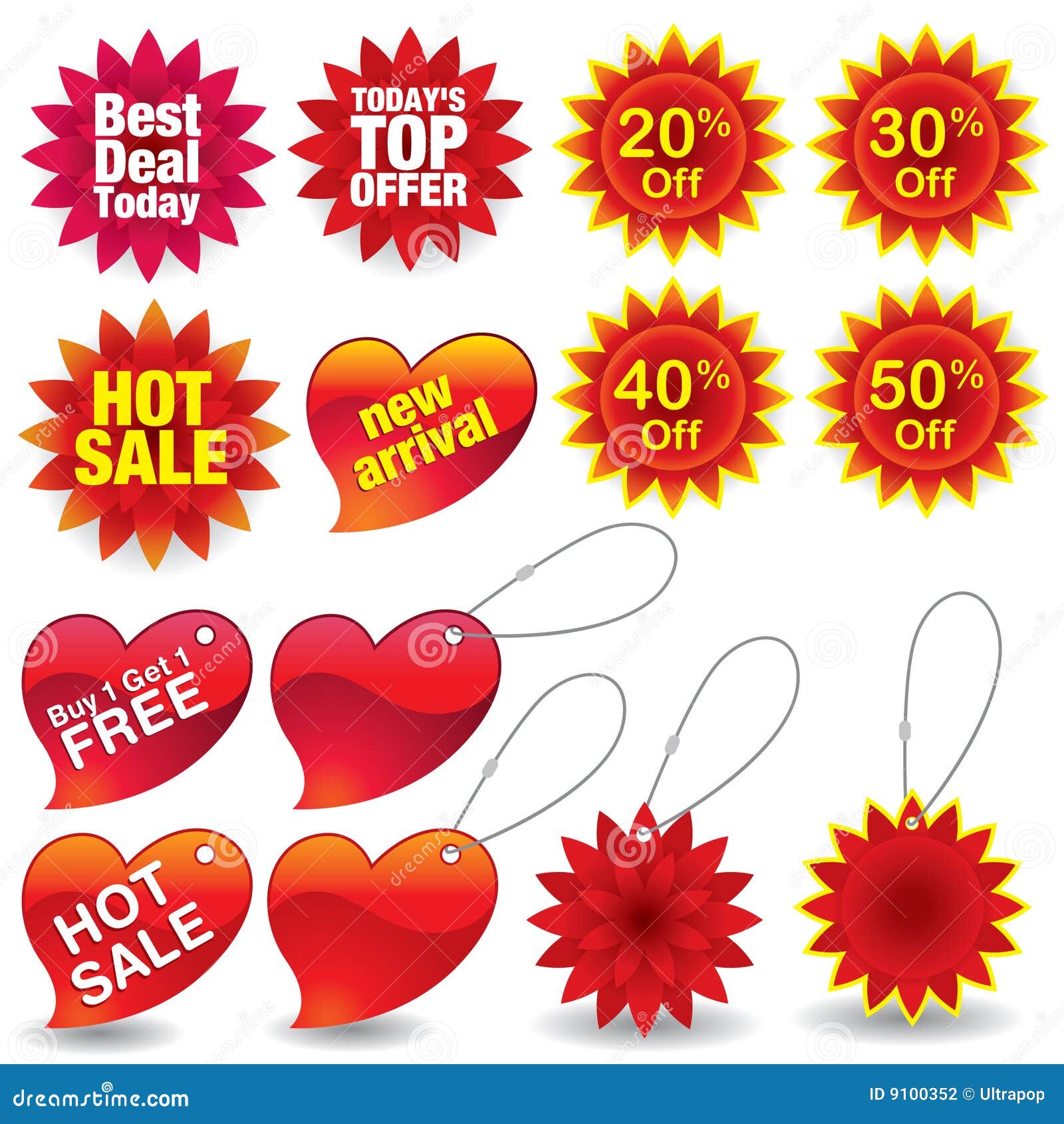 Sale stickers and labels stock vector. Illustration of arrival - 9100352