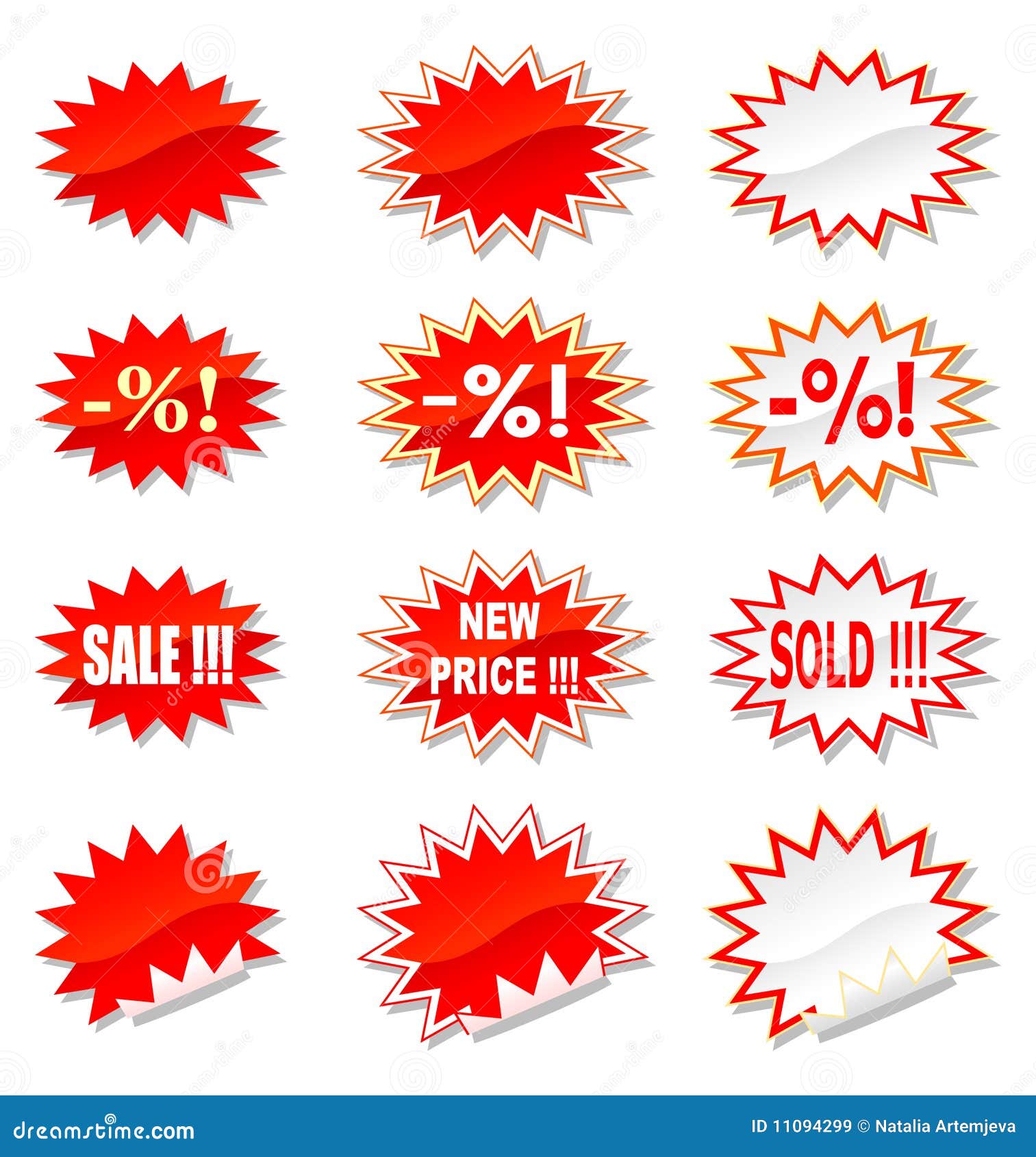 Sale stickers set stock vector. Illustration of element - 11094299