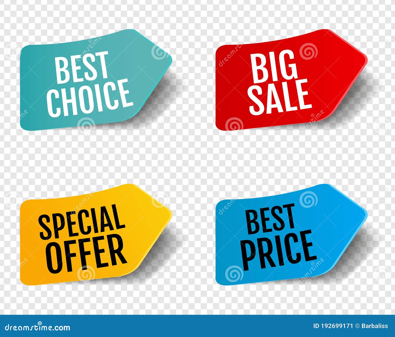 Sale Stickers Set Isolated Transparent Background Stock Vector ...