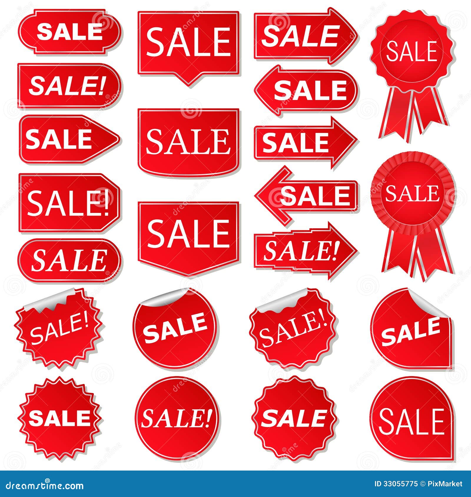 Sale Stickers stock vector. Illustration of circle, graphic - 33055775