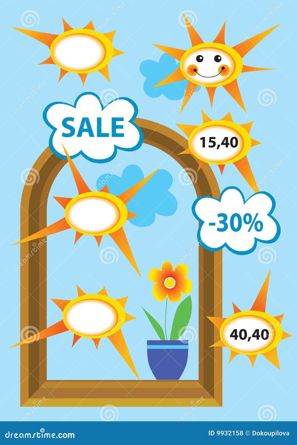Sale-sun stock vector. Illustration of badge, banner, label - 9932158