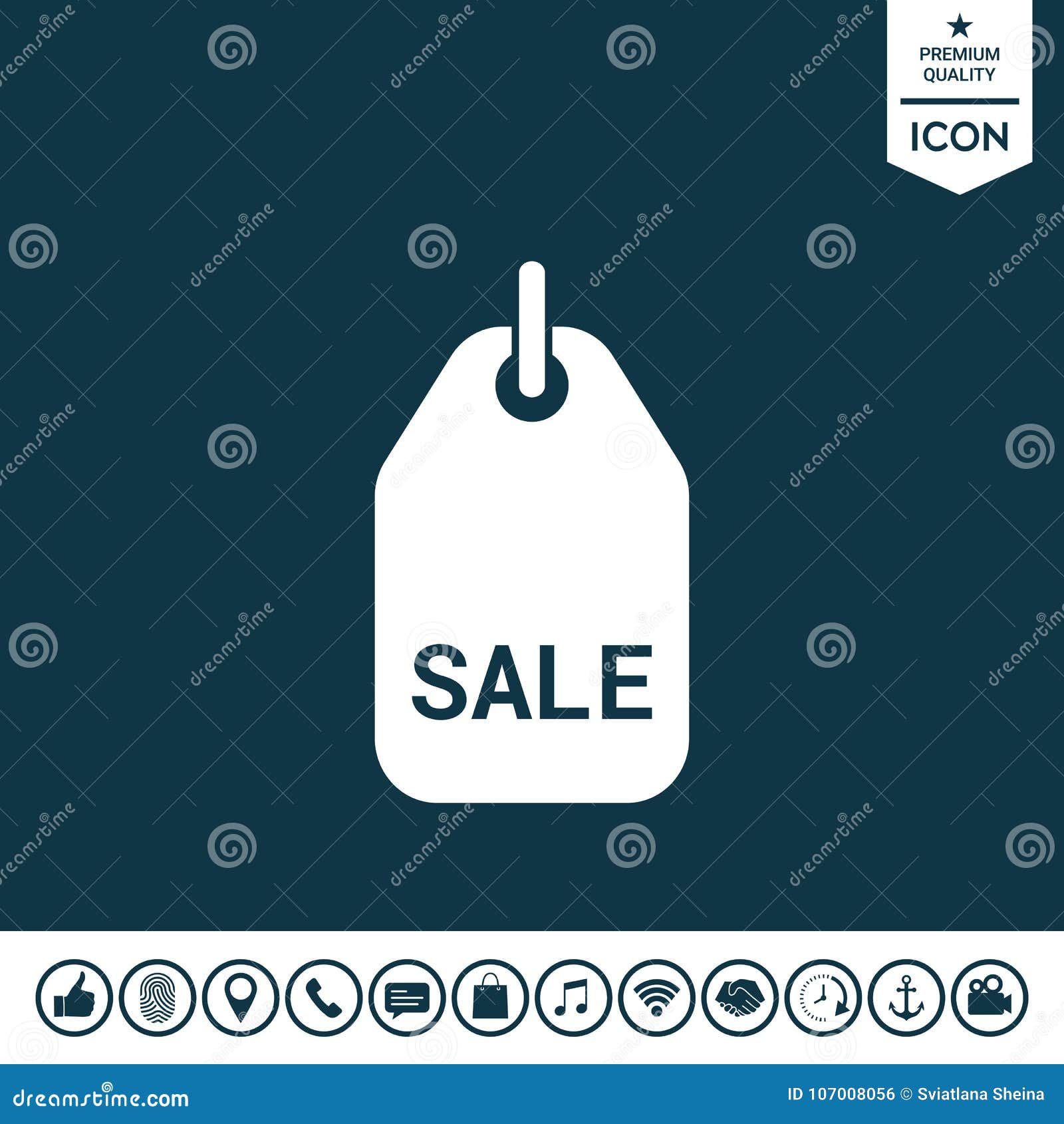 Sale symbol tag stock vector. Illustration of marked - 107008056
