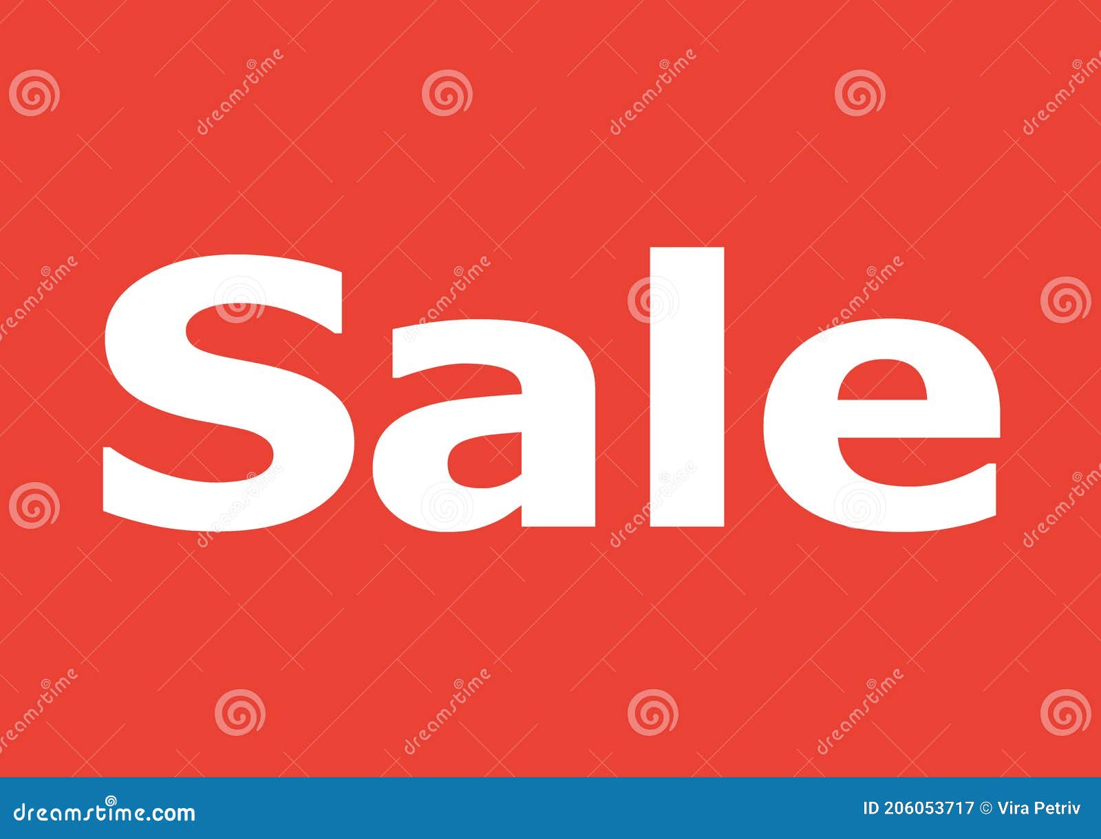 Sale. Table with the Inscription on a Red Background Stock Image ...