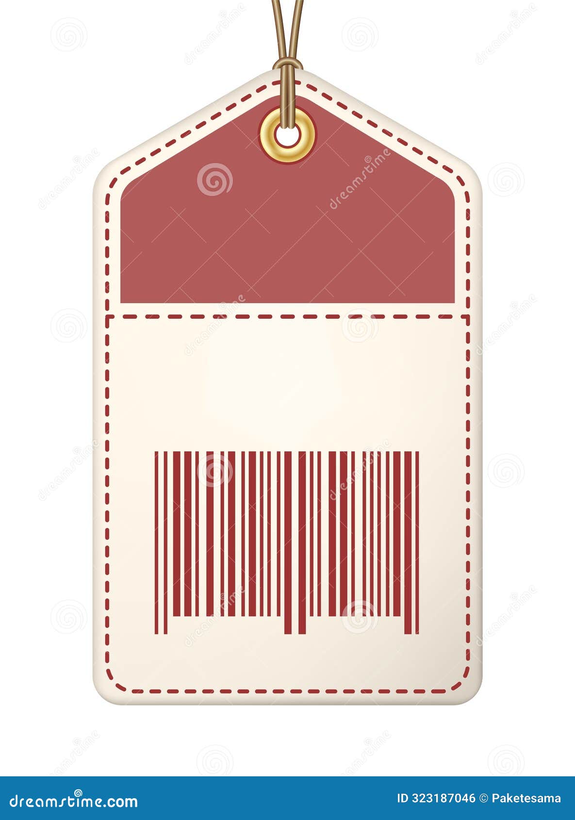 Sale Tag with Barcode on a String Vector Illustration Stock Vector ...