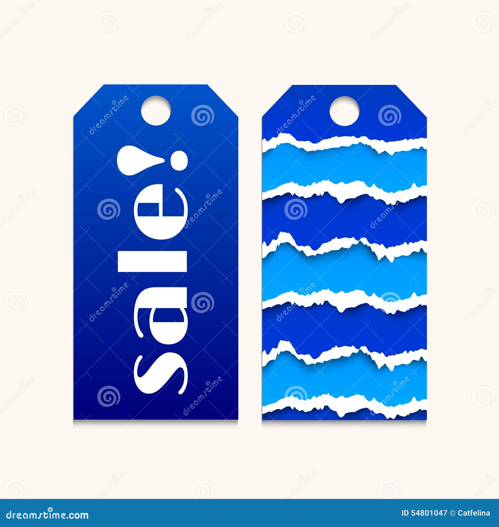 Sale Tag with Blue Torn Paper Texture Stock Vector - Illustration of ...