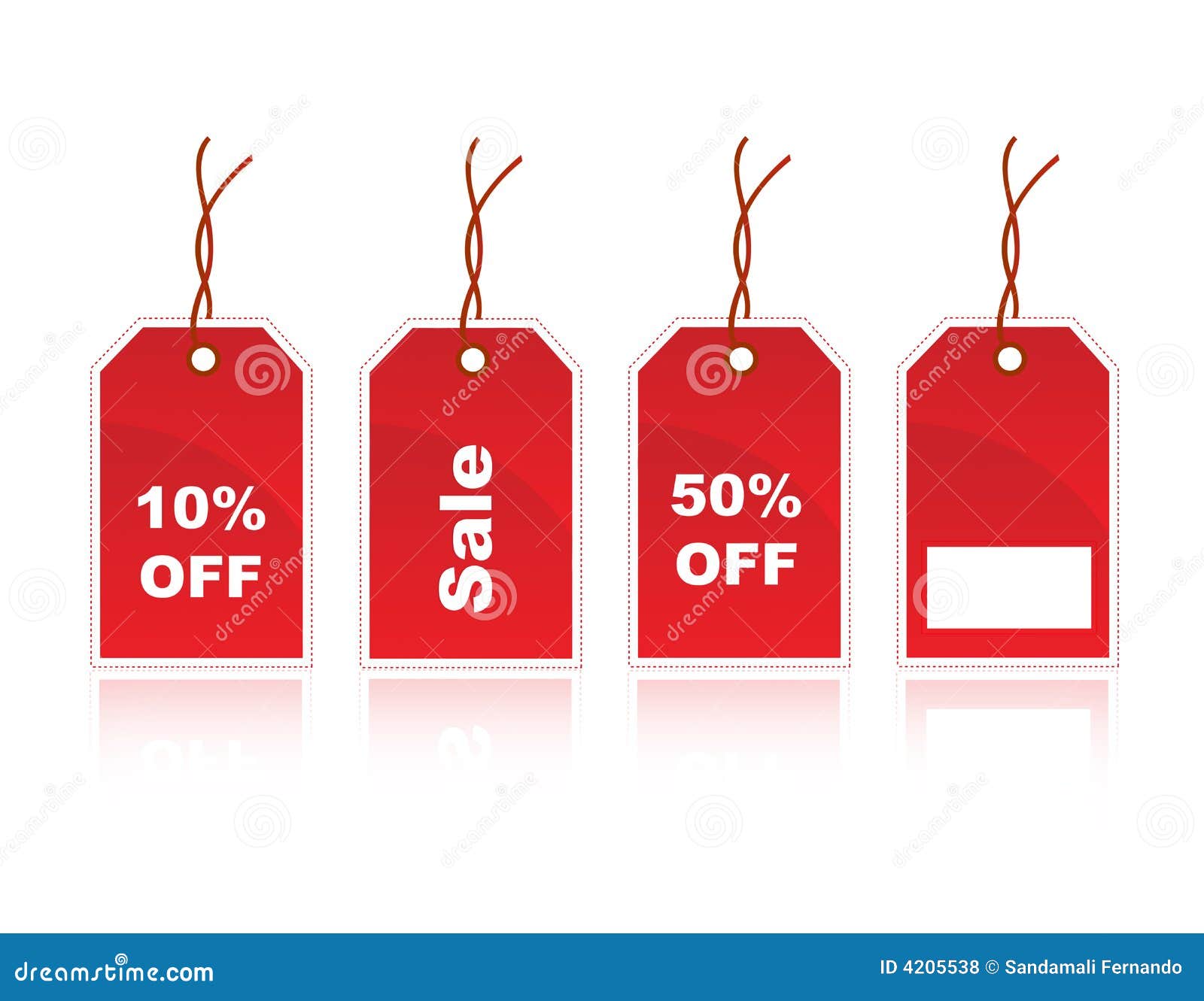 Sale Tags stock vector. Illustration of goods, empty, hole - 4205538