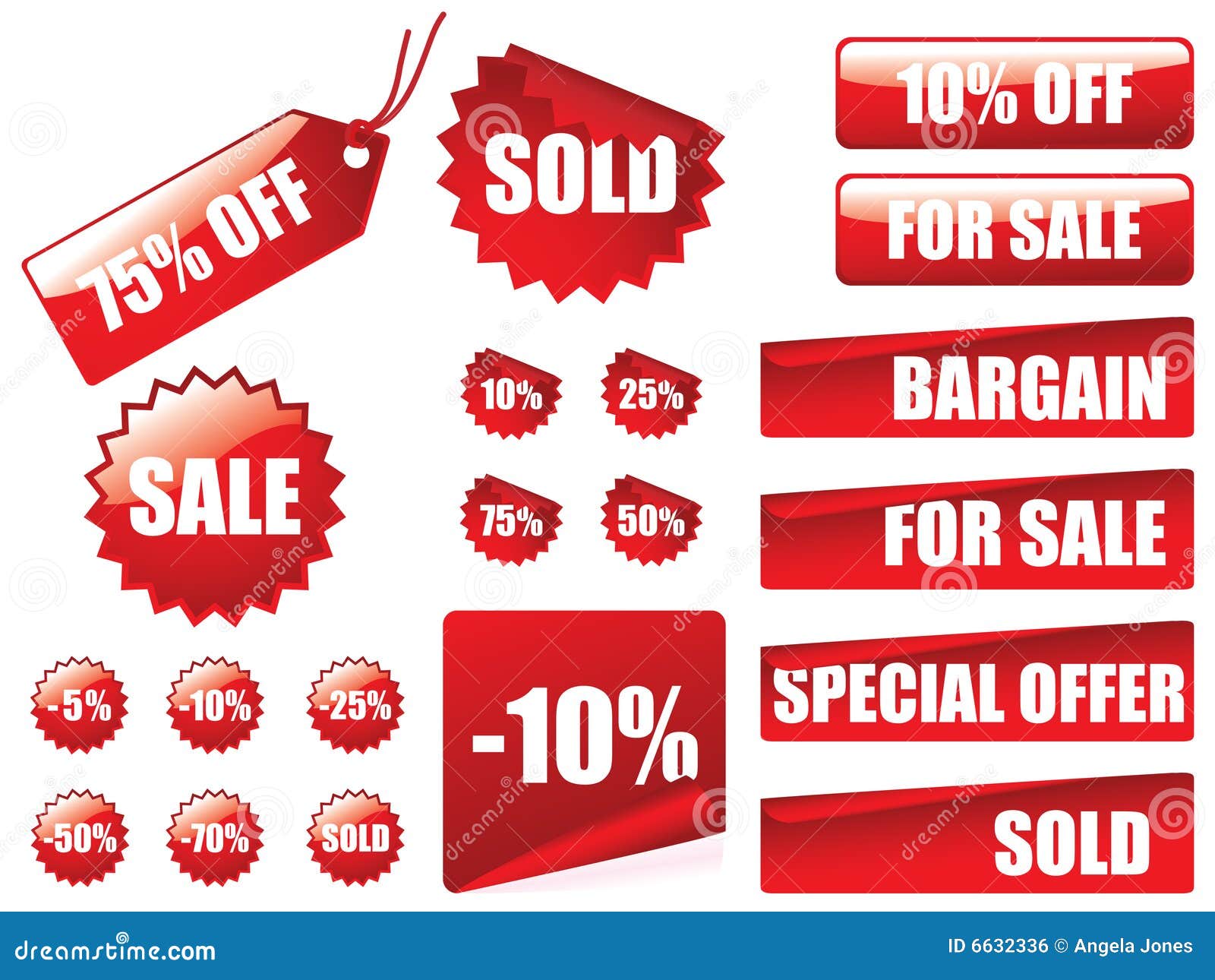 Sale tags collection stock vector. Illustration of button - 6632336
