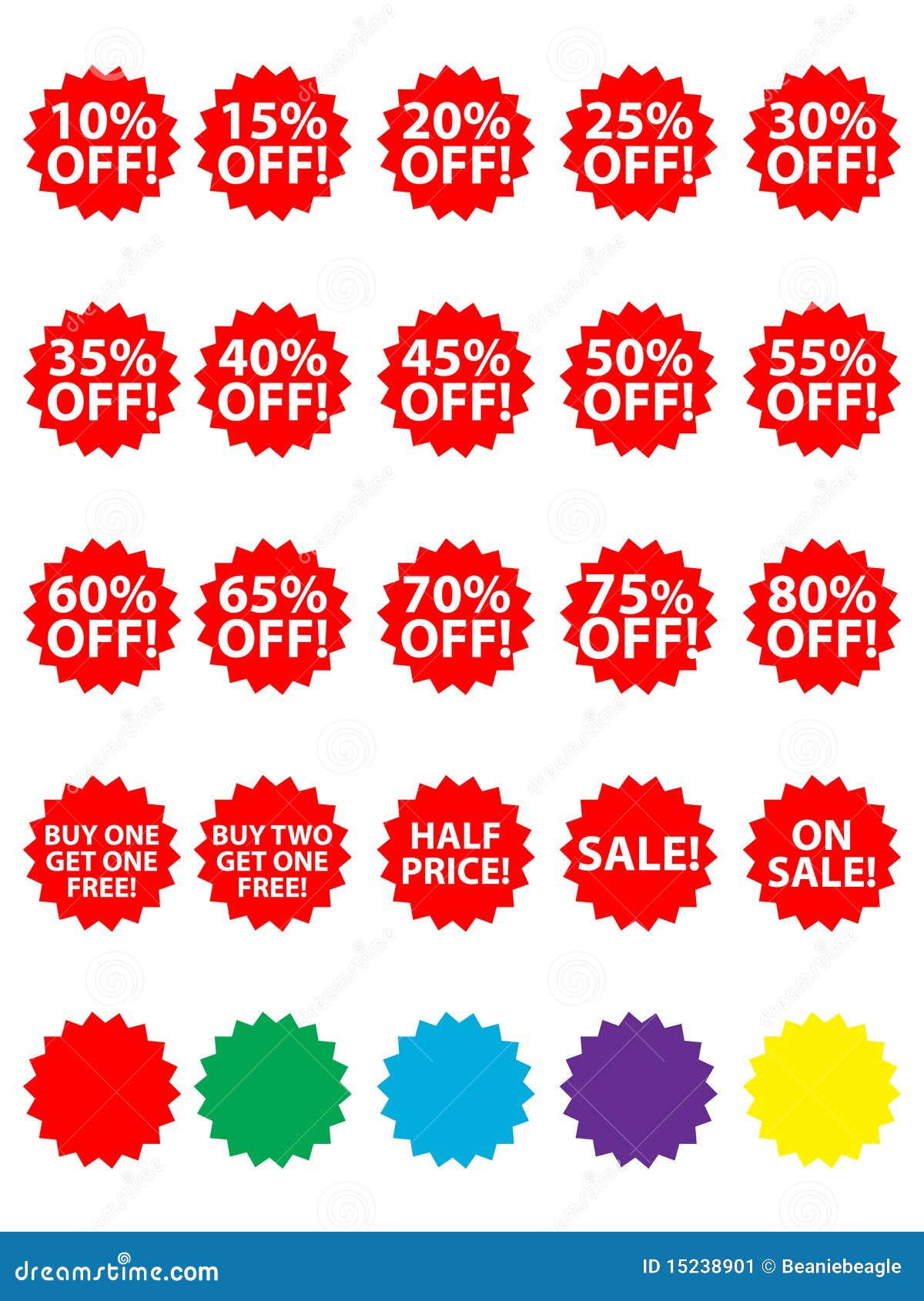 Sale Tags EPS stock vector. Illustration of sales, customizable - 15238901