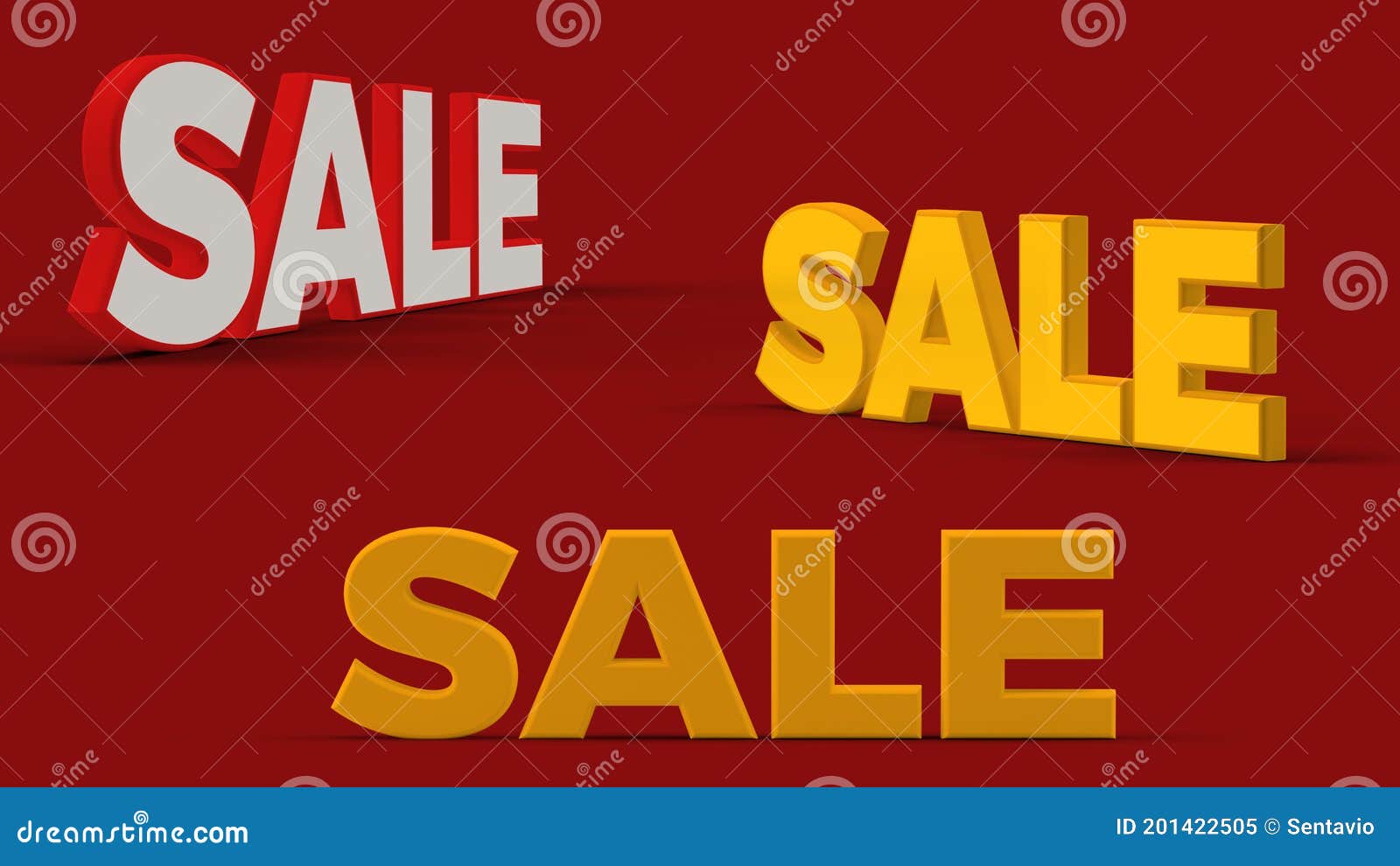 Sale Text 3D Different Views Stock Illustration - Illustration of sales ...