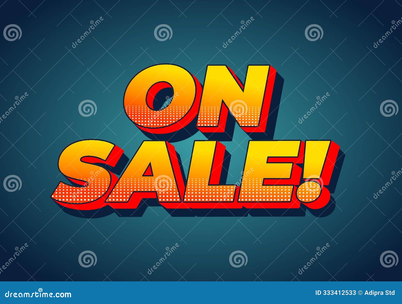 On Sale. Text Effect in 3D Style with Eye Catching Colors Stock ...