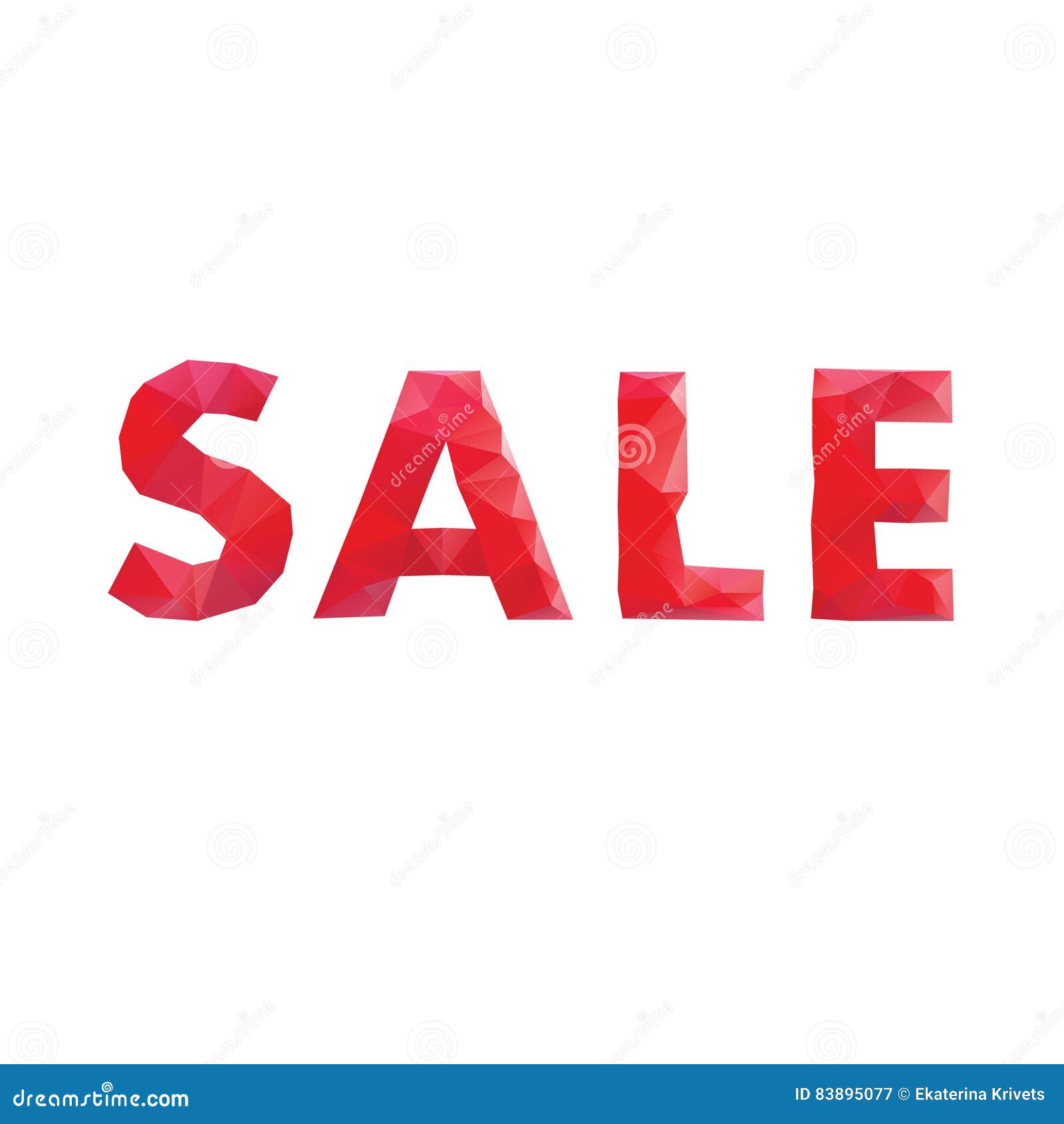 Sale Text Isolated. Red Label Stock Illustration - Illustration of ...