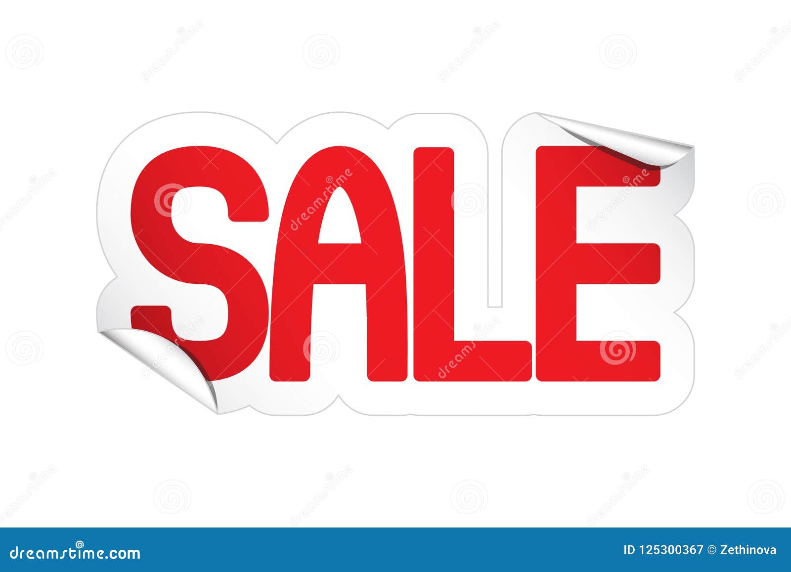 Peeling SALE Text Sticker stock illustration. Illustration of retail ...