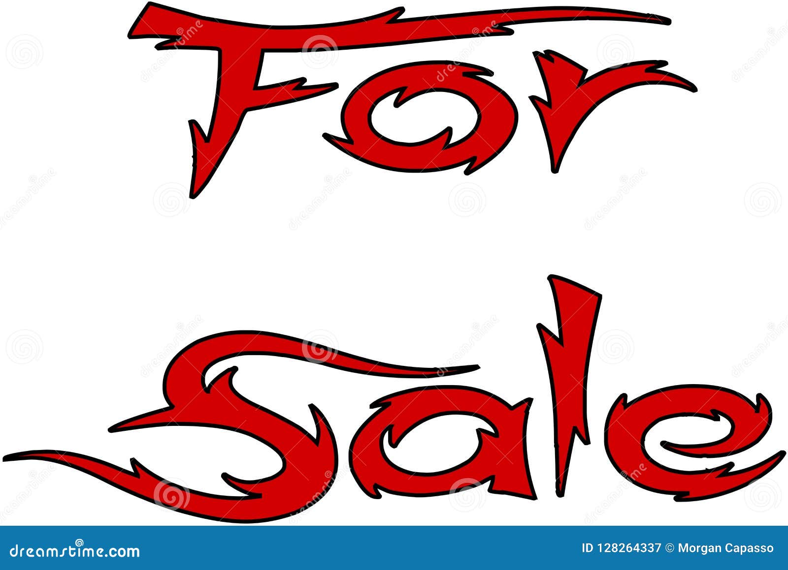 For Sale Text Sign Illustration Stock Vector - Illustration of price ...