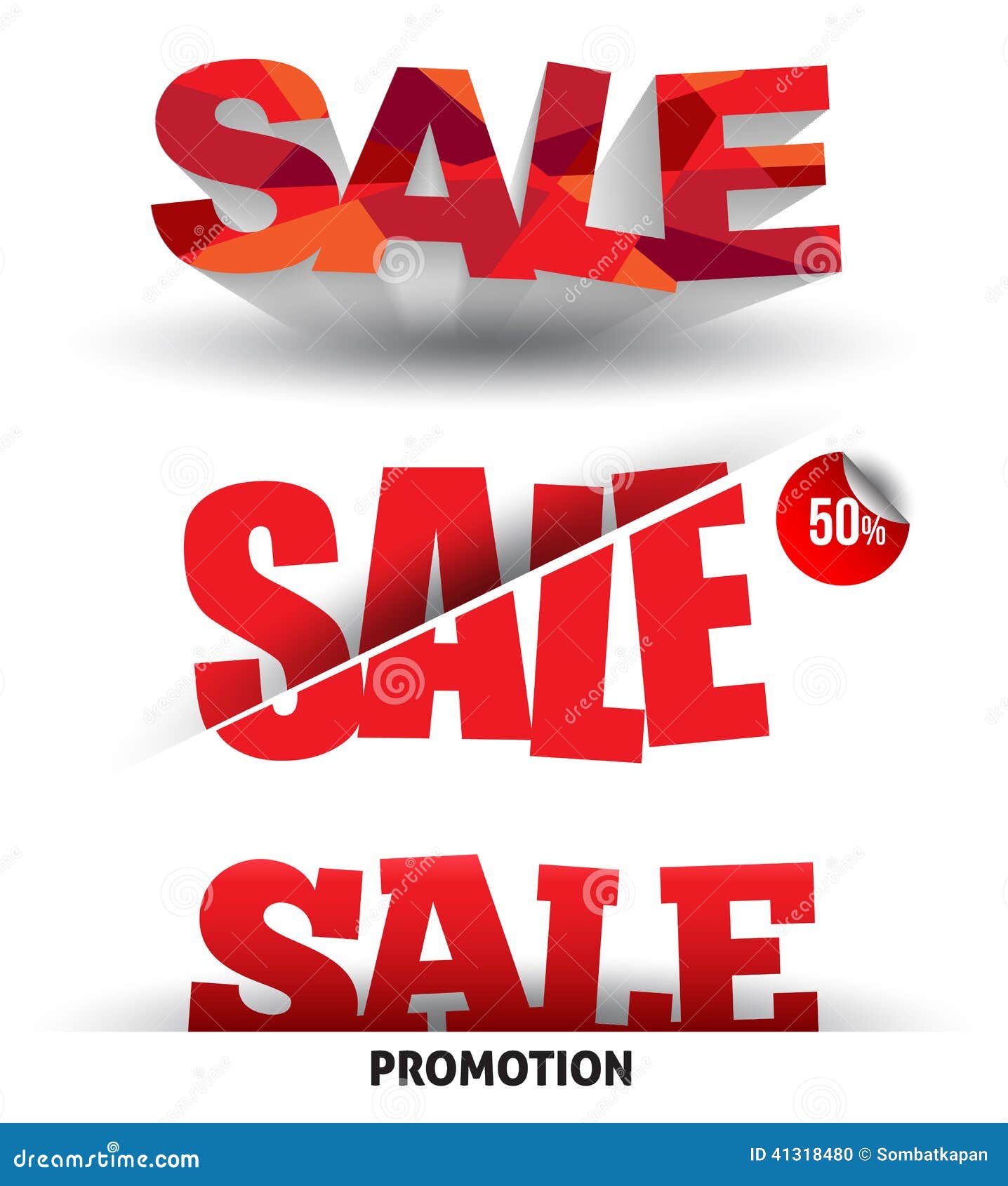 Sale Text Vector with Shadows. Stock Vector - Illustration of arrival ...