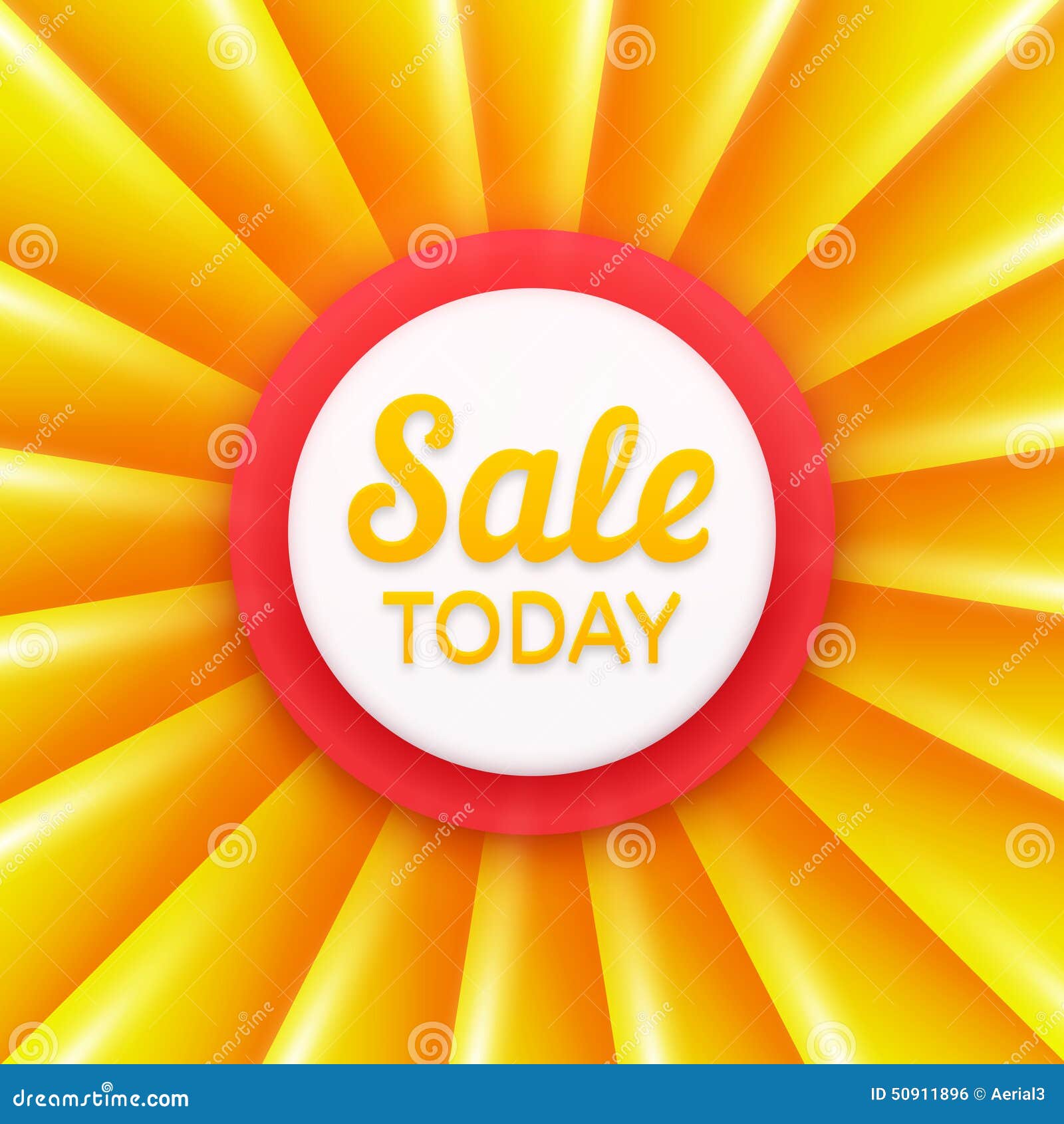 Sale Today Design Template. Vector Banner Stock Vector - Illustration ...