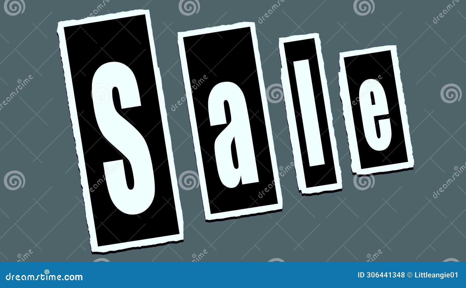 Sale with Torn Paper Effect Cutout Letters Stock Illustration ...