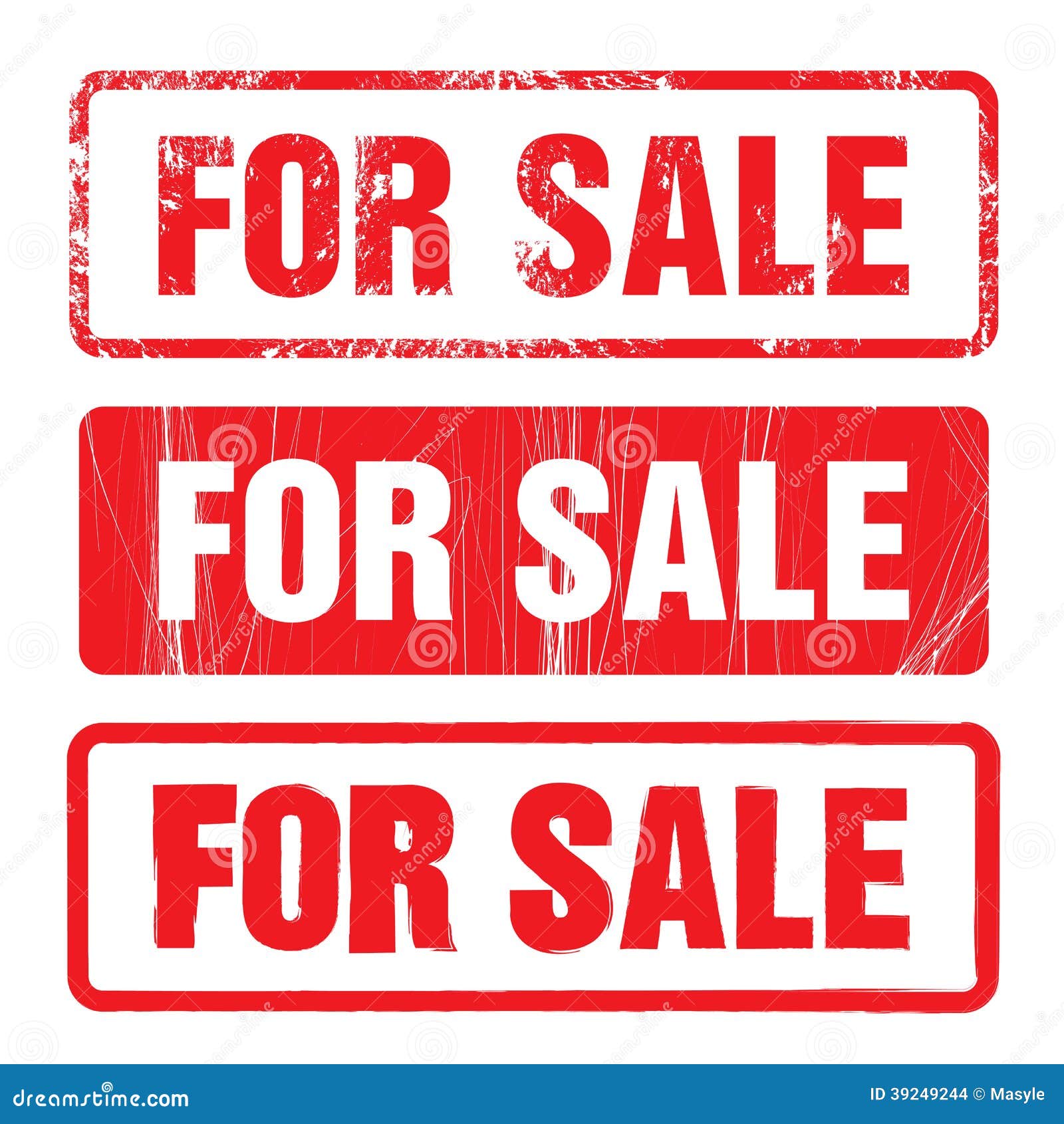 For Sale Vector Stamp Set stock vector. Illustration of advertisement ...