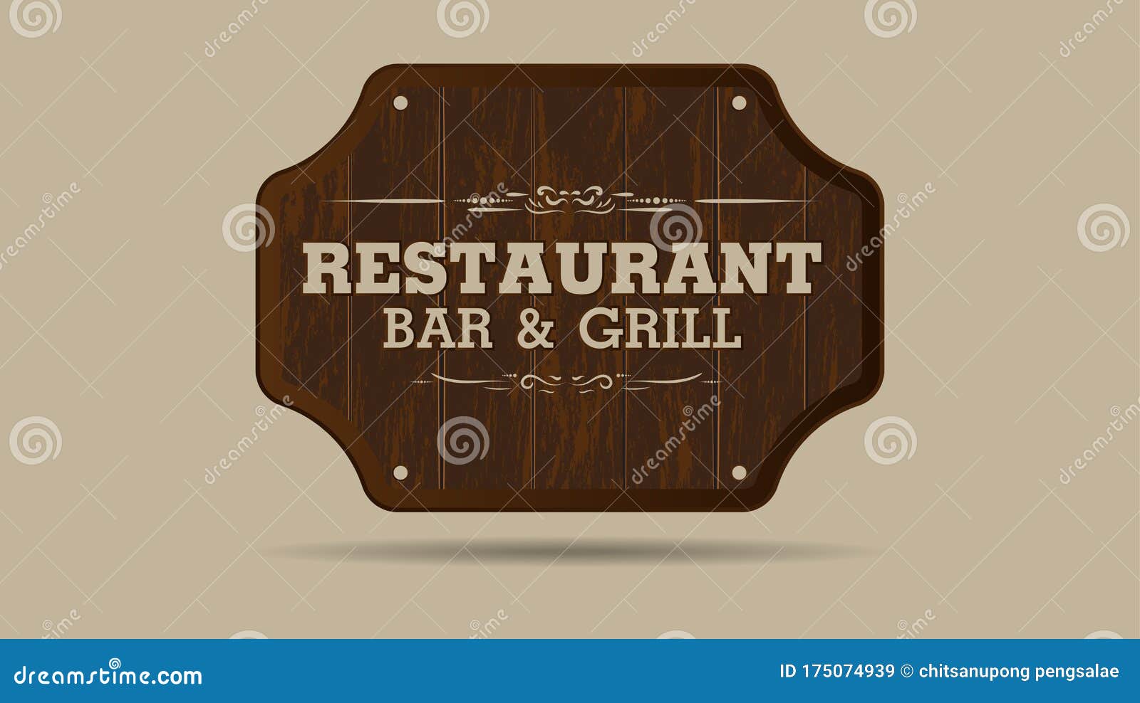 Vintage Wooden Frame Border Label Retro Signboard Design.Western Style ...