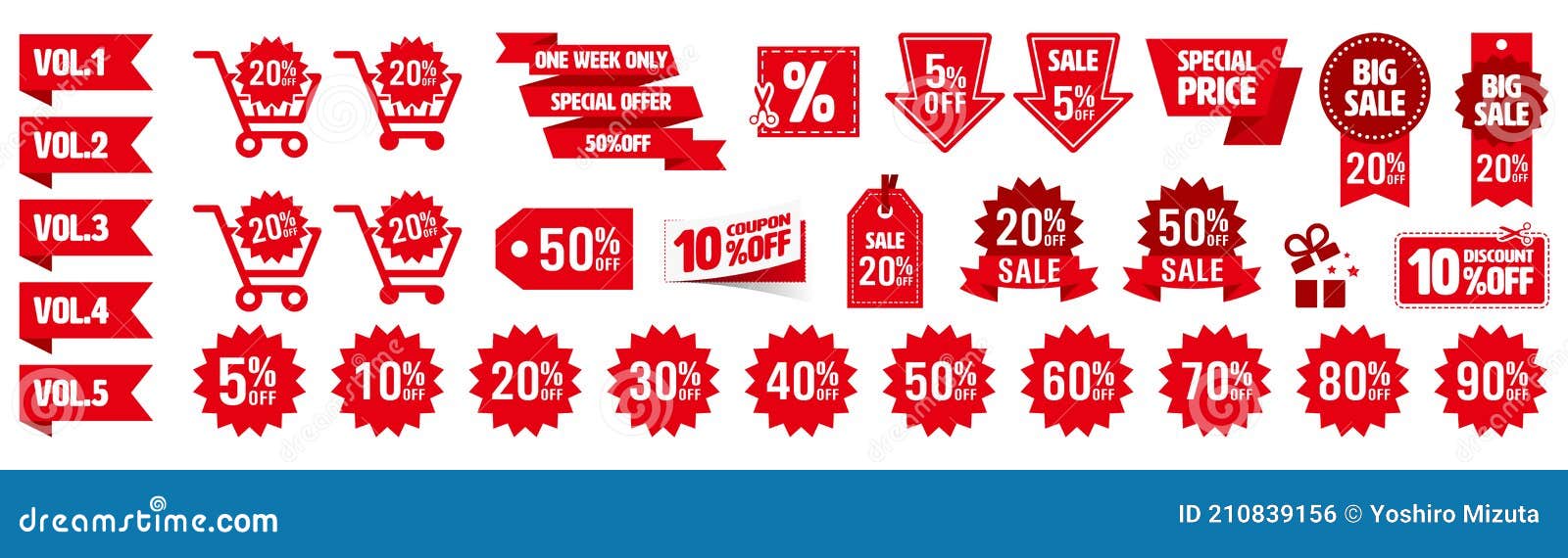 Sale Vouchers and Coupon Ticket Card Element Template for Graphics ...