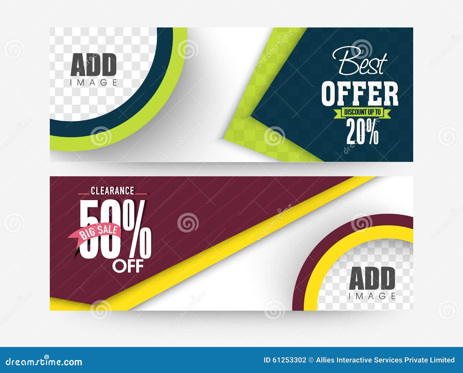 Sale Website Header or Banner Set. Stock Illustration - Illustration of ...