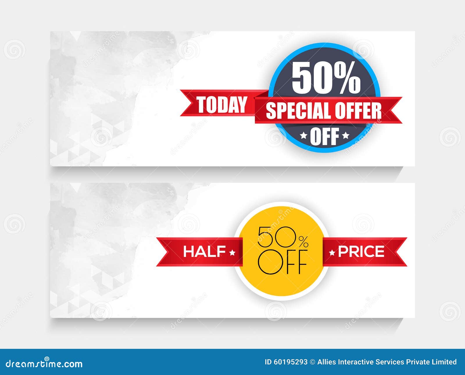 Sale Website Header or Banner Set. Stock Illustration - Illustration of ...