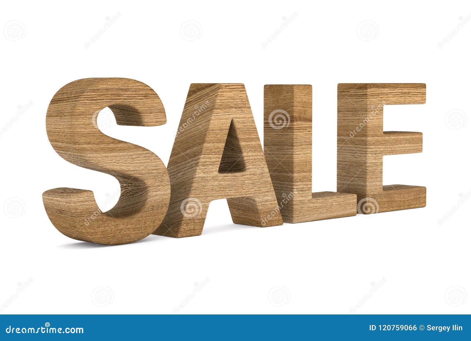 Sale on White Background. Isolated 3d Illustration Stock Illustration ...