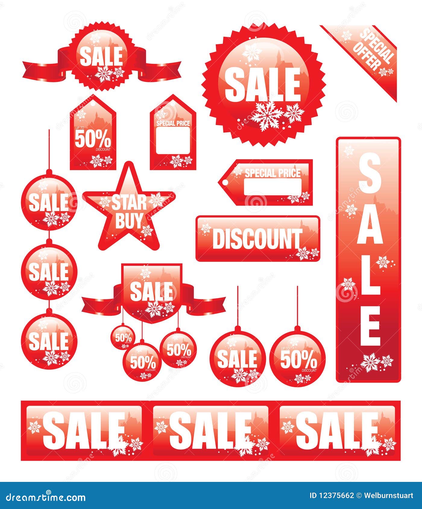 SALE WINTER ELEMENTS 1 stock vector. Illustration of january - 12375662