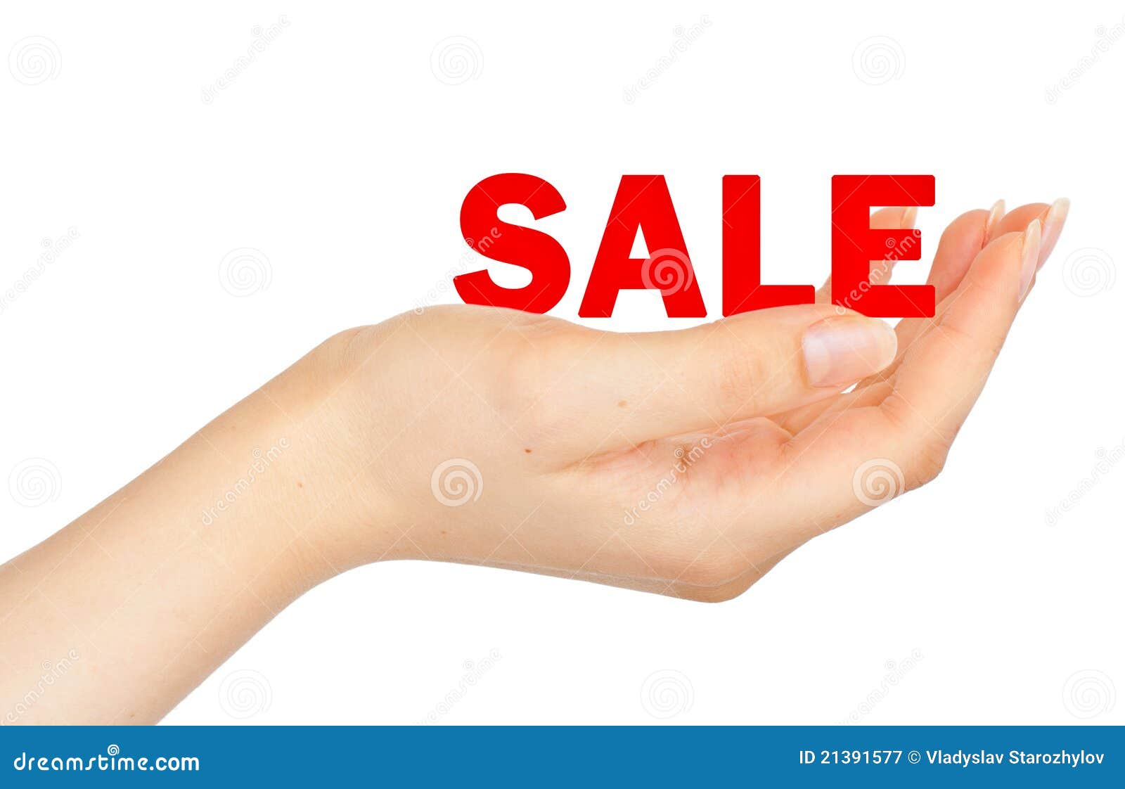 SALE on woman s hand stock image. Image of present, gift - 21391577