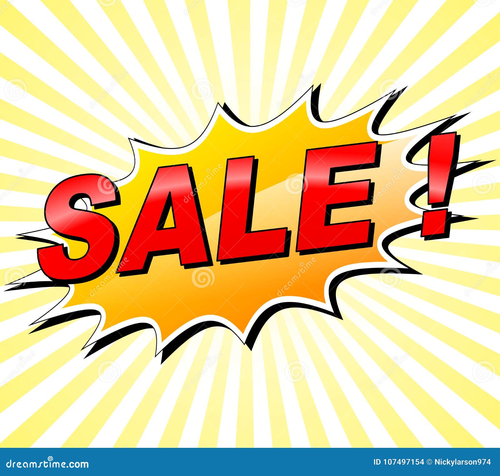 Sale word with burst stock vector. Illustration of burst - 107497154