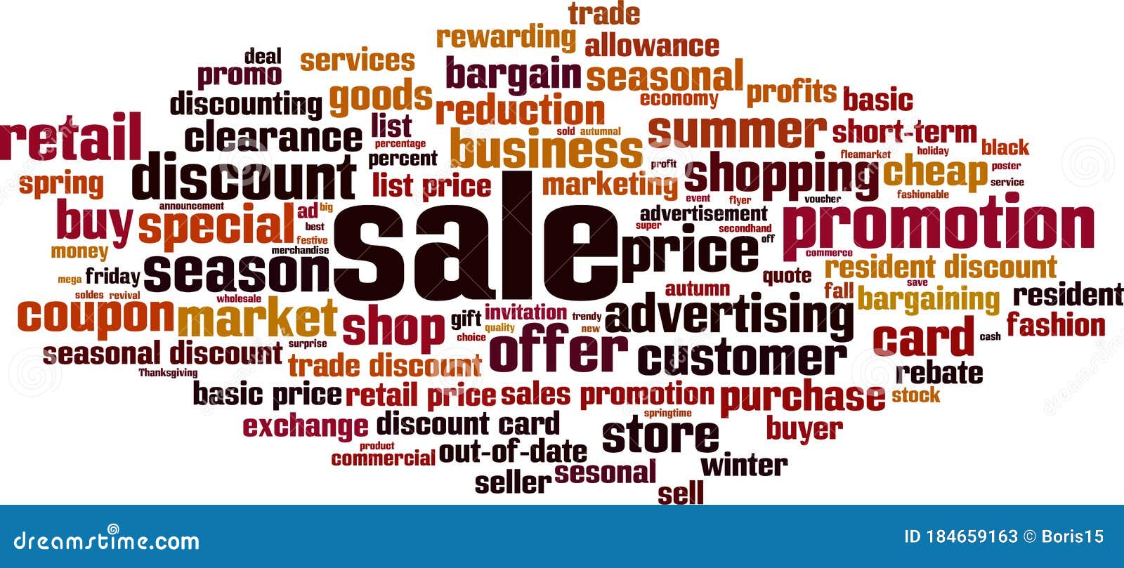 Sale word cloud stock vector. Illustration of retail - 184659163
