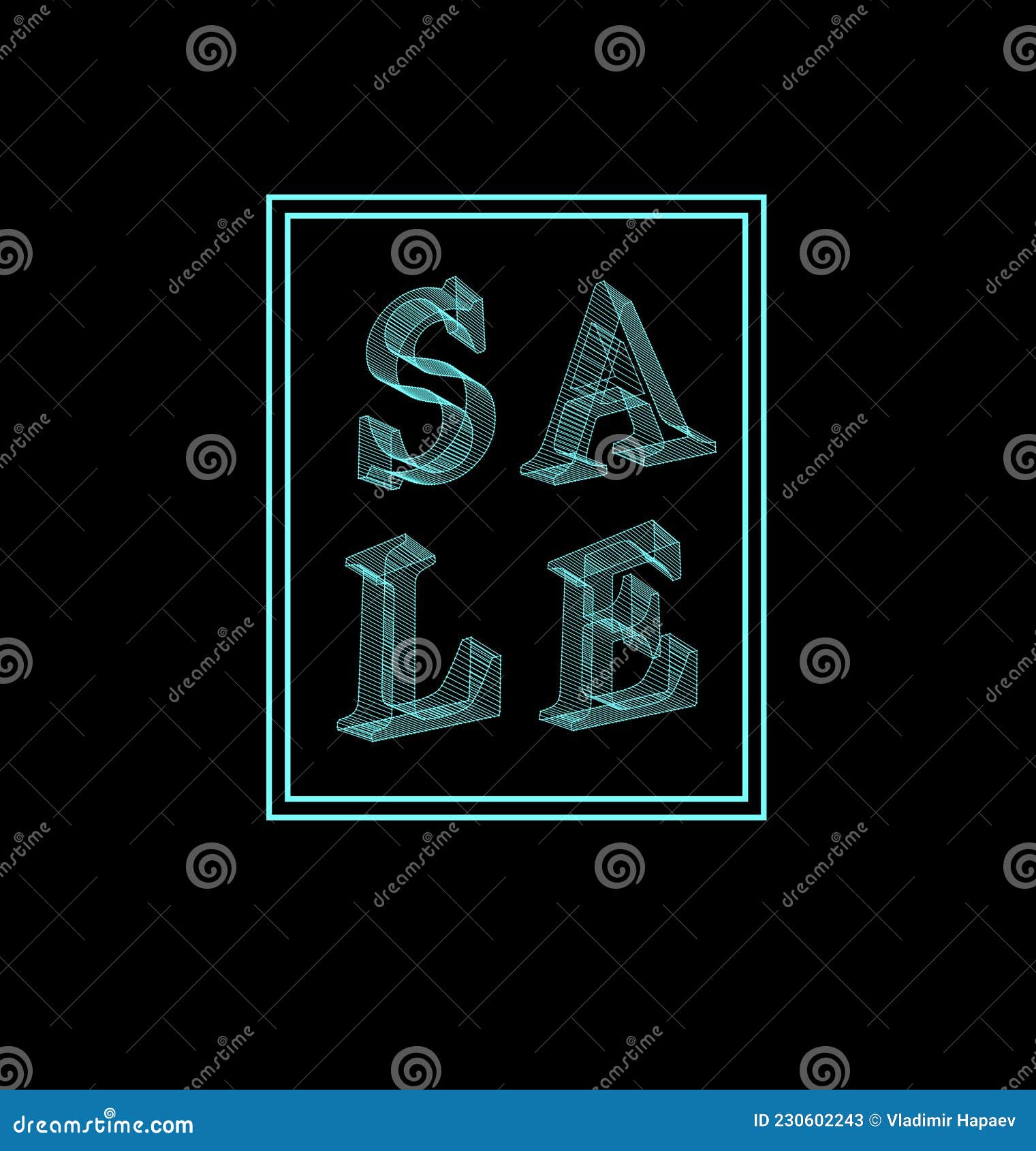 Sale Word in a Frame. Sale Banners Design. Vector Illustration. Stock ...