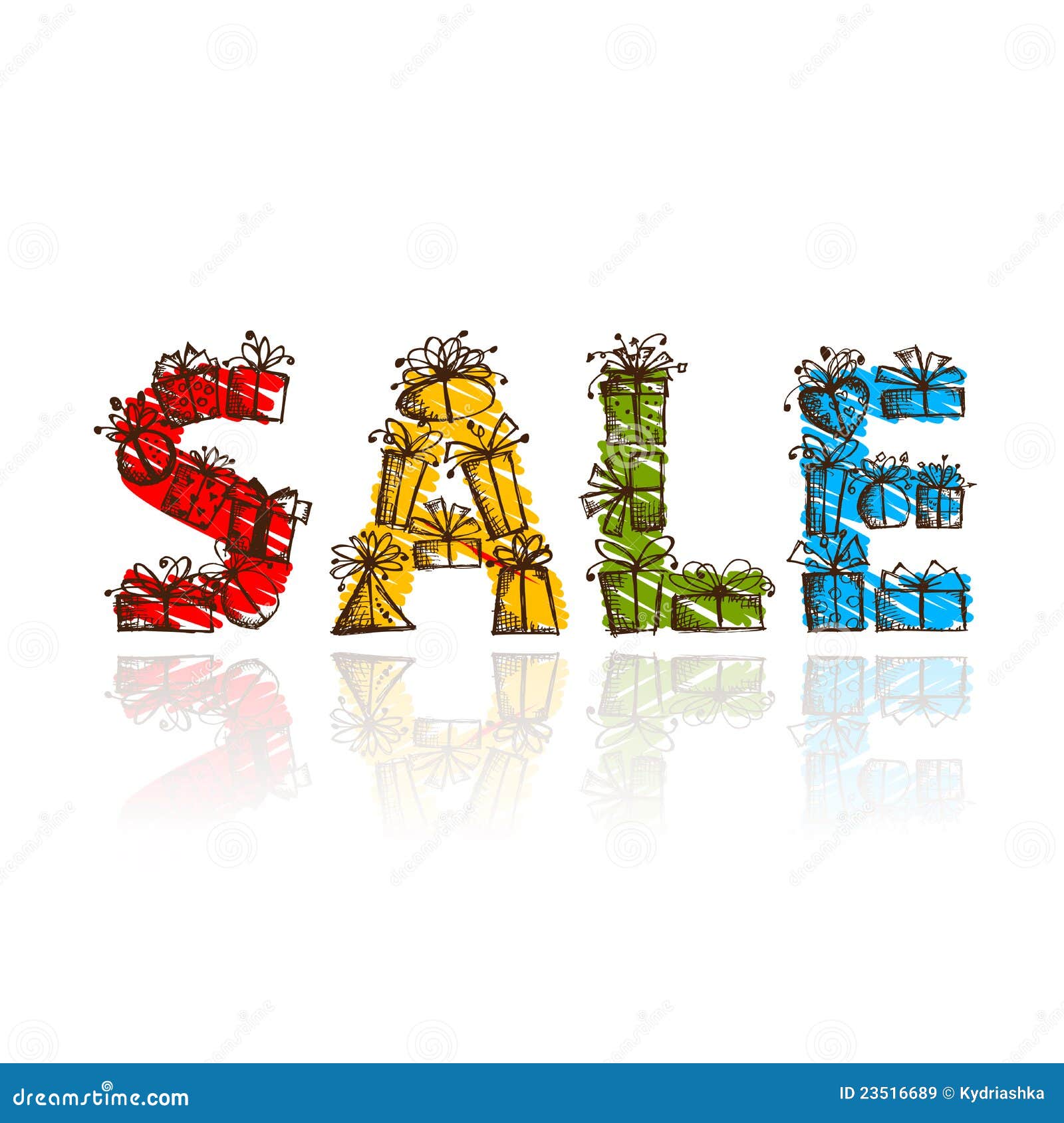 Sale Word Made from Gift Boxes for Your Design Stock Vector ...