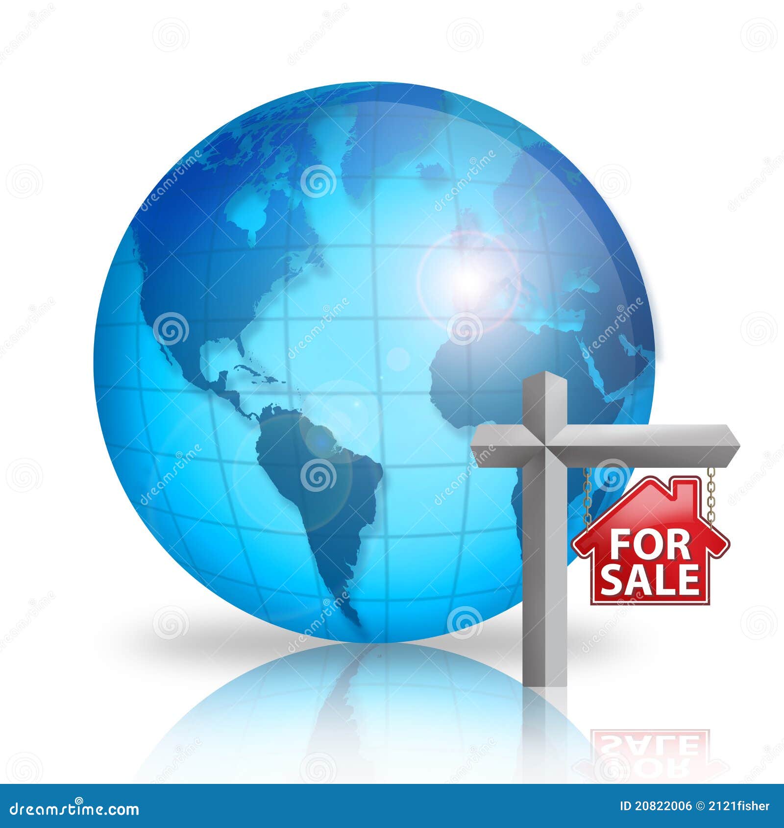 For Sale - World stock illustration. Illustration of realtor - 20822006