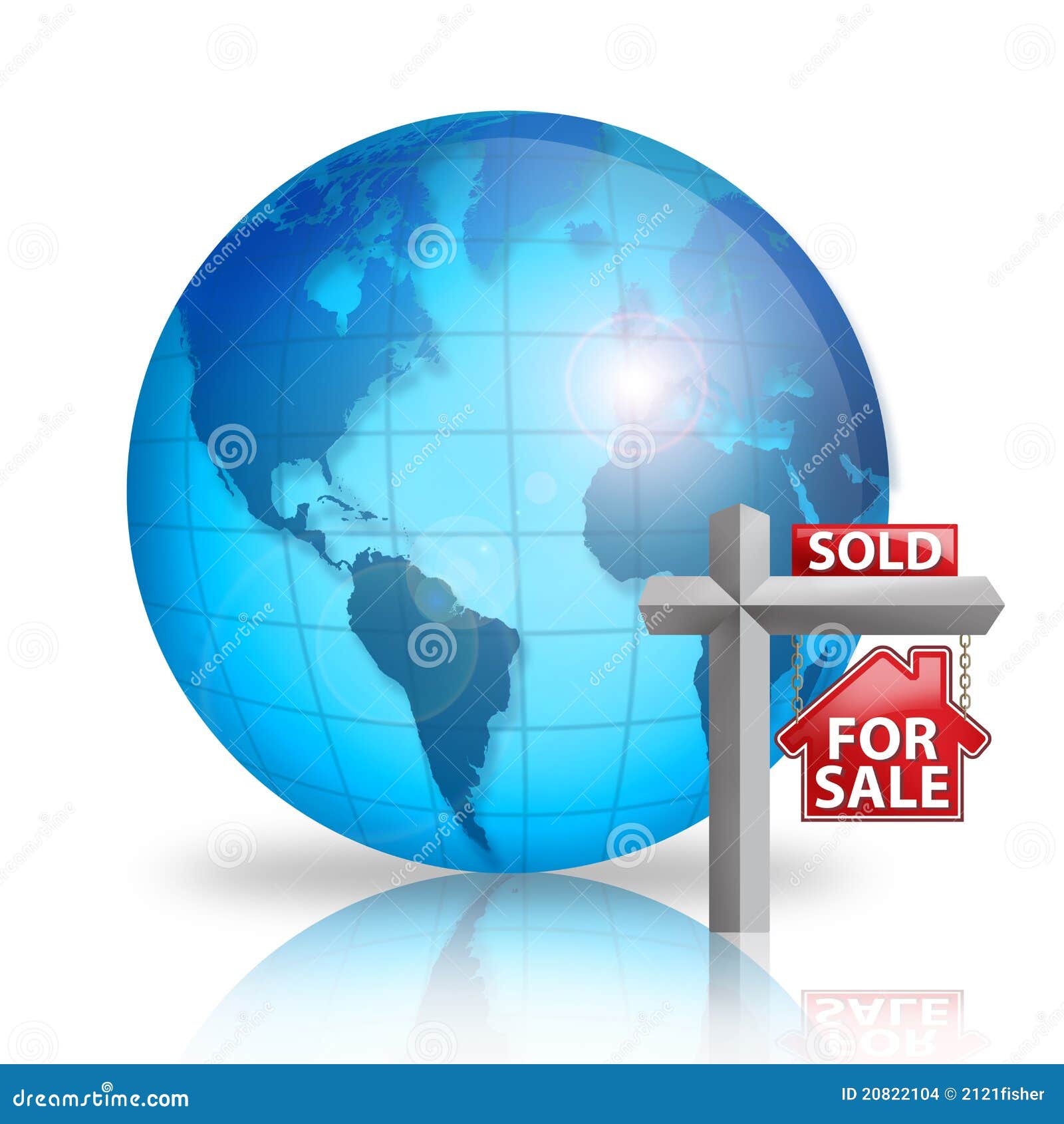 For Sale - World stock illustration. Illustration of advertise - 20822104