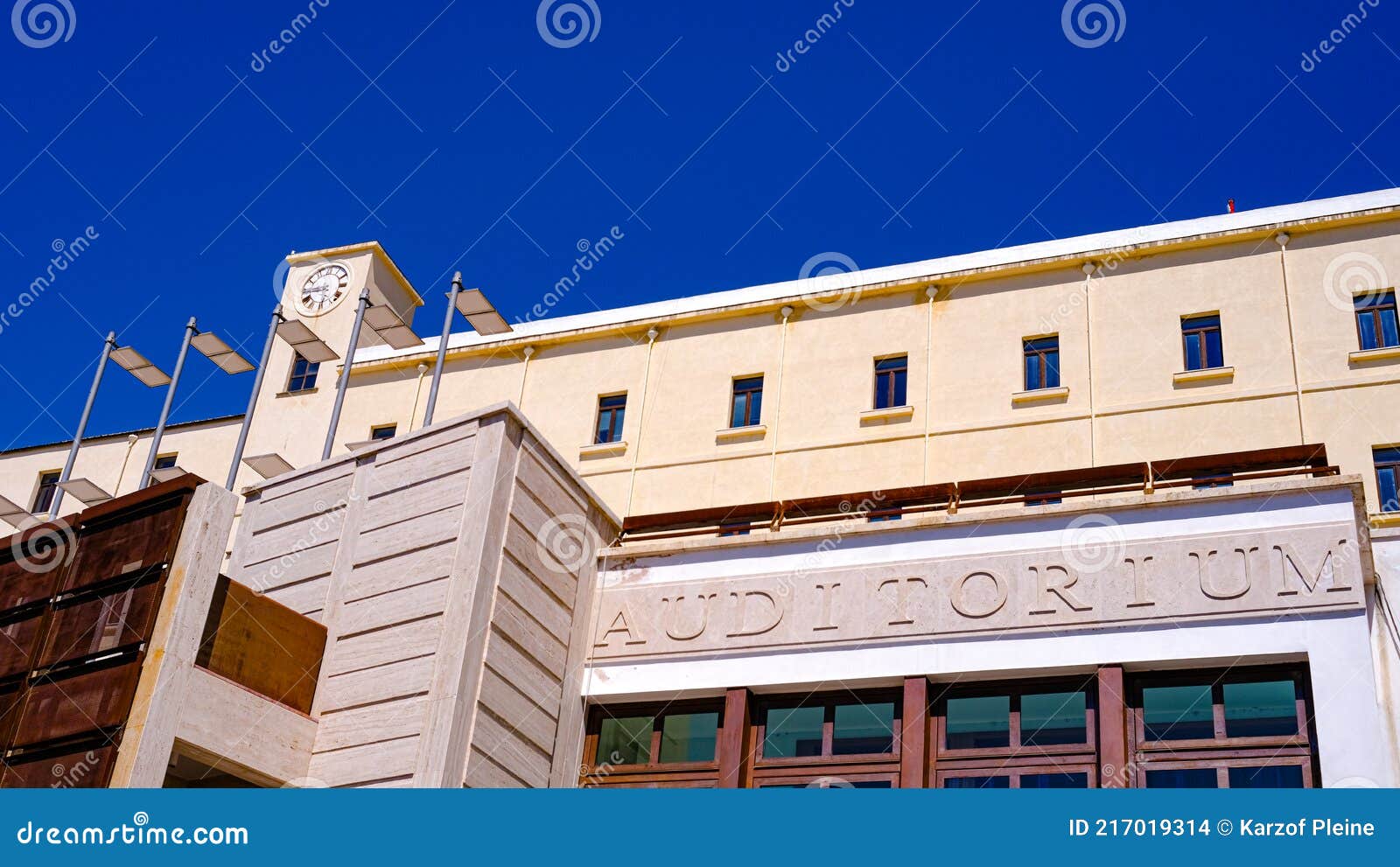 Salerno Auditorium Overlooking the Conservatory, with Clock Tower and ...