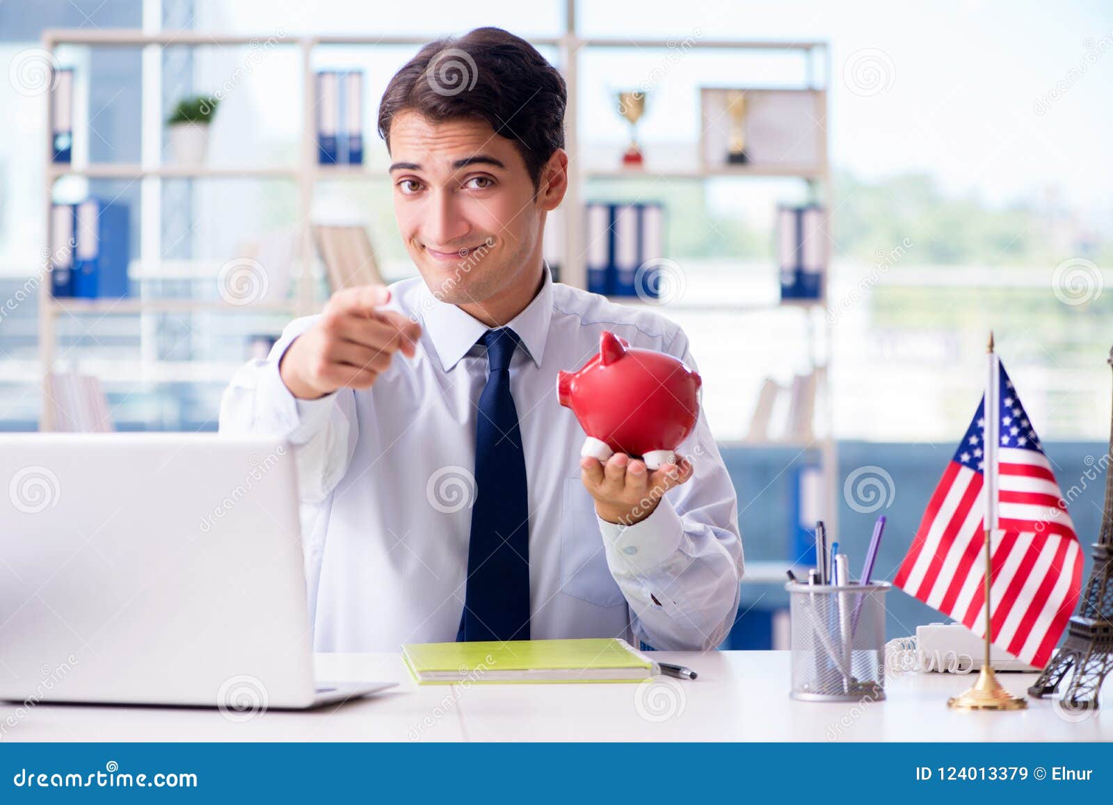 The Sales Agent Working in Travel Agency Stock Image - Image of airline ...