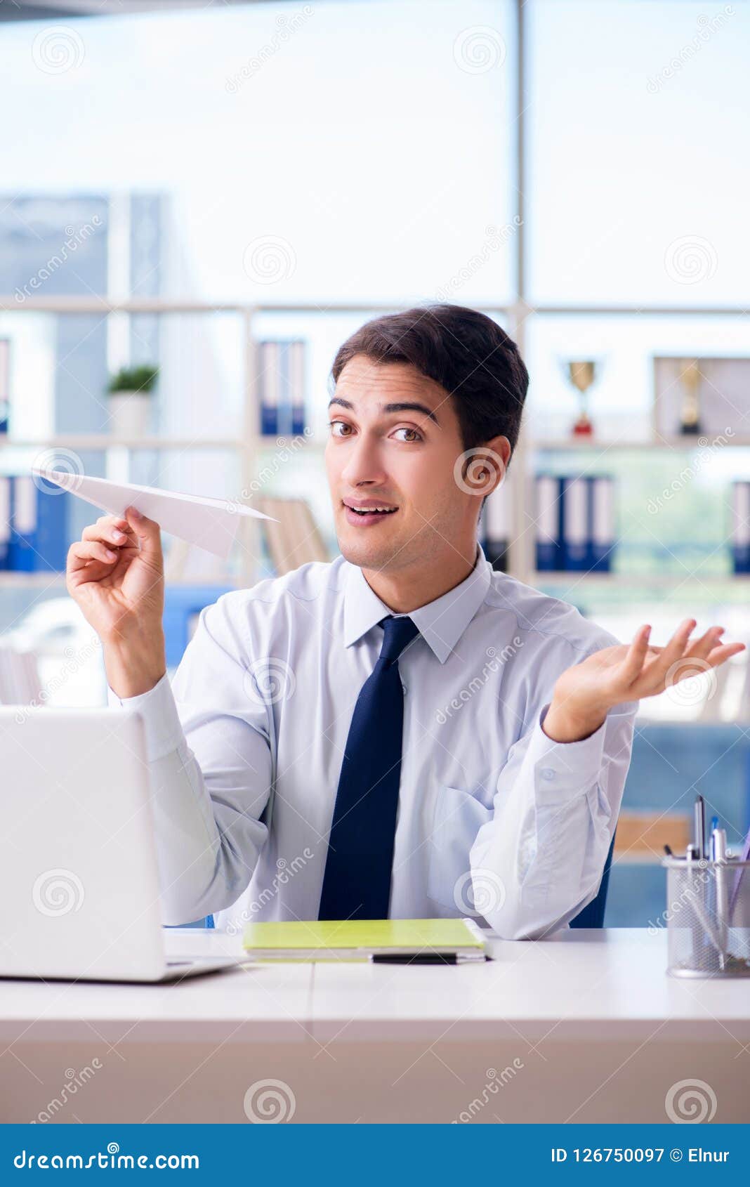 The Sales Agent Working in Travel Agency Stock Image - Image of manager ...