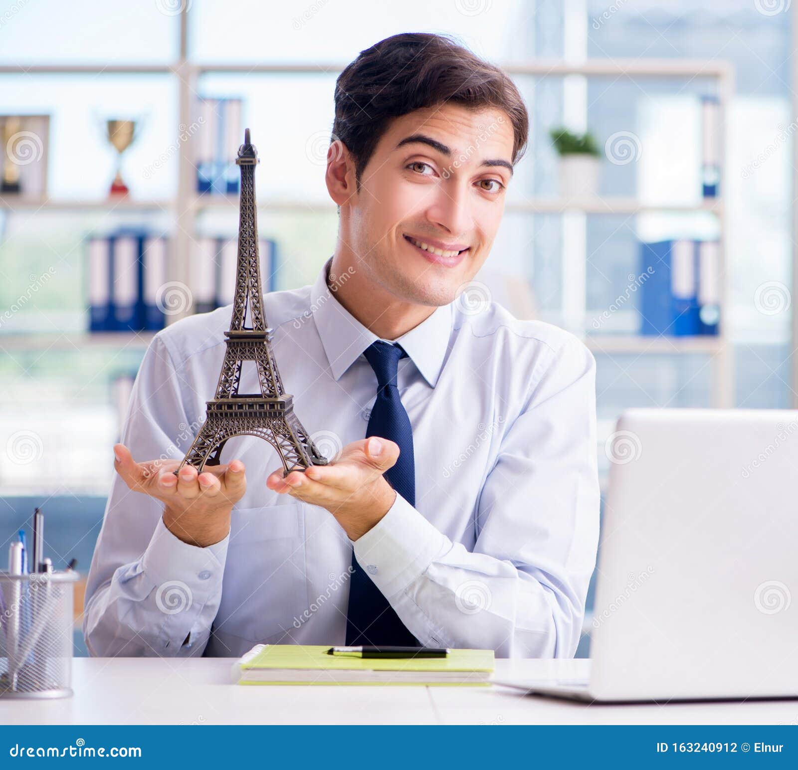 Sales Agent Working in Travel Agency Stock Photo - Image of paris ...