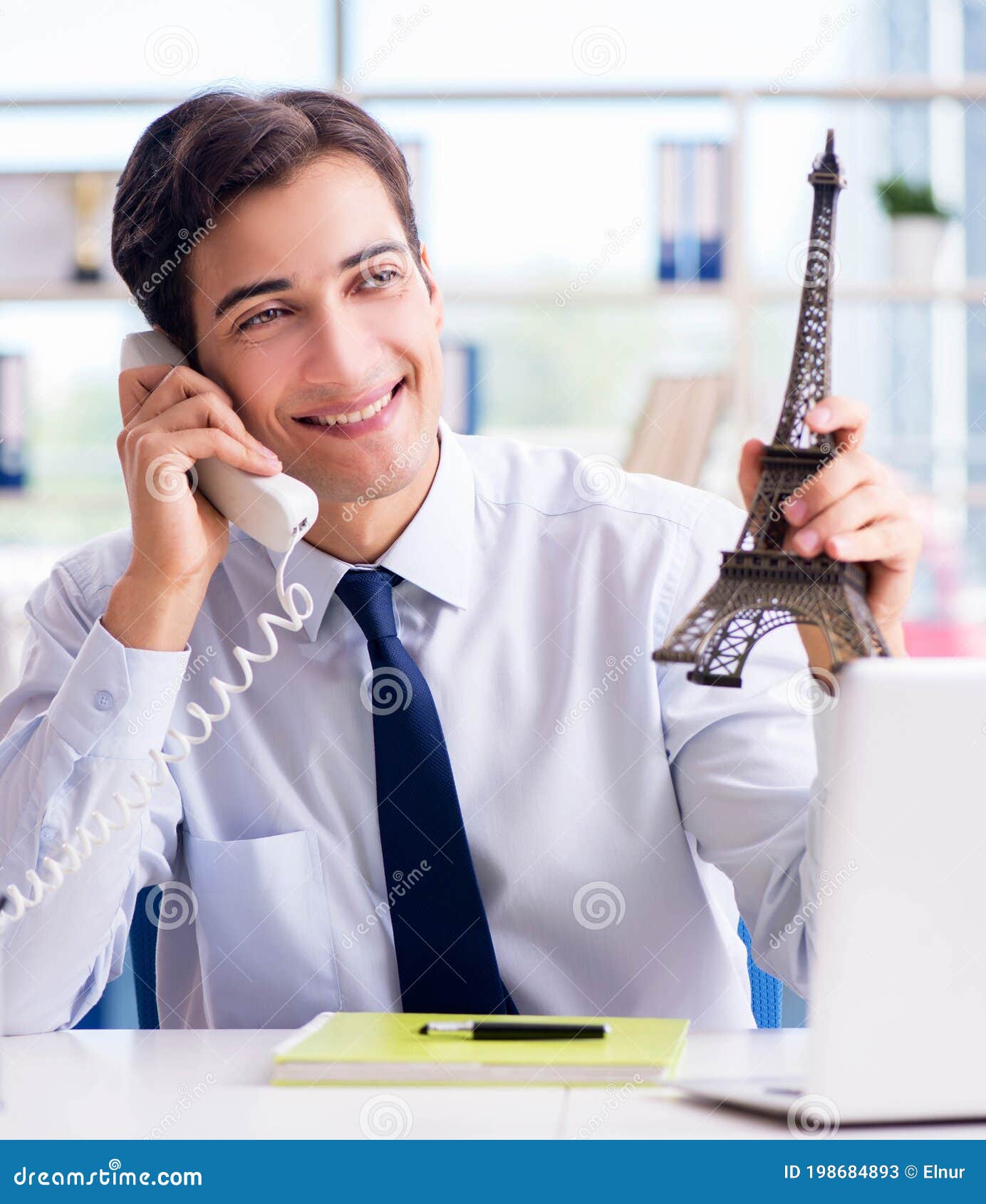 Sales Agent Working in Travel Agency Stock Image - Image of business ...