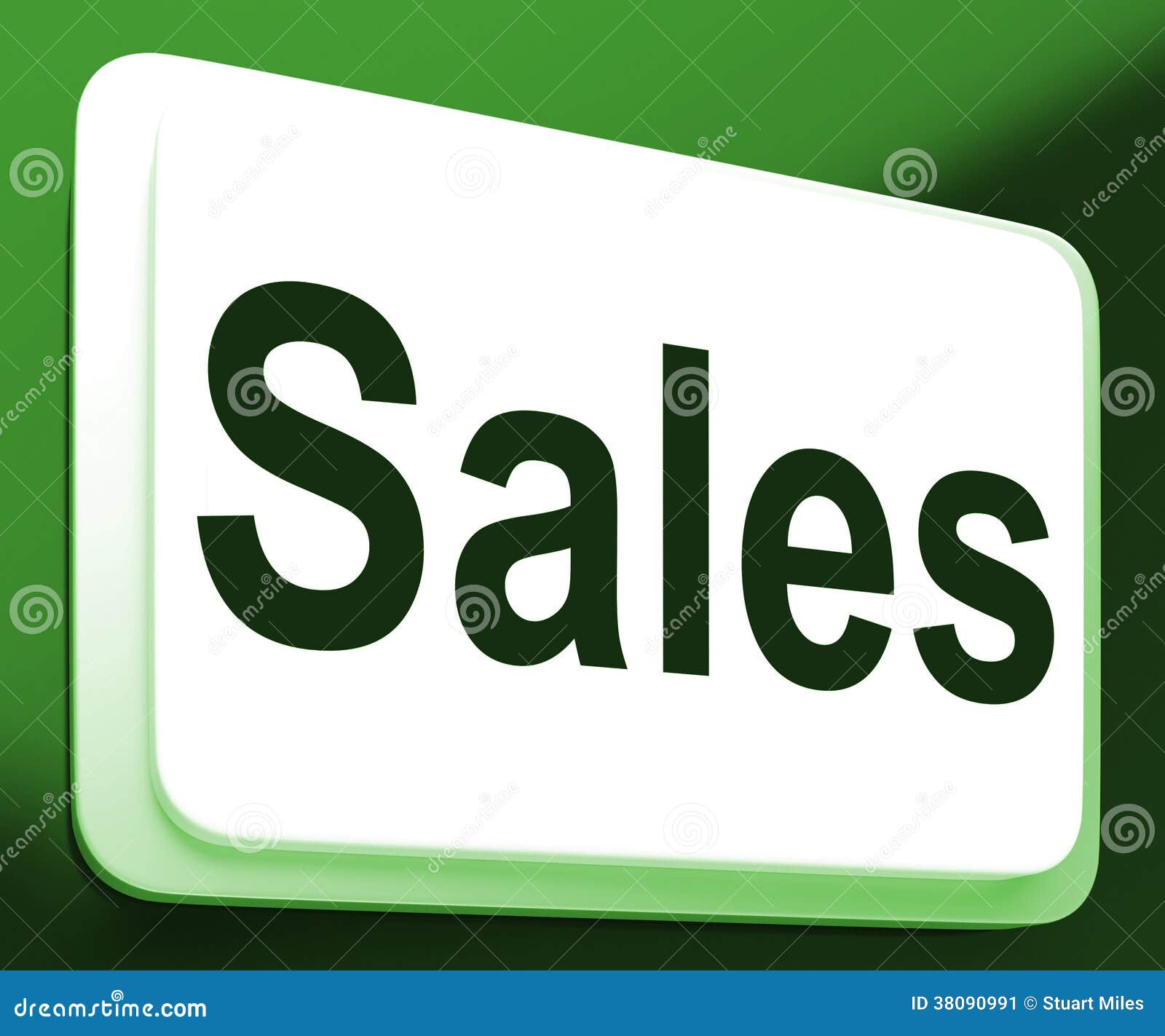Sales Button Shows Promotions and Deals Stock Illustration ...