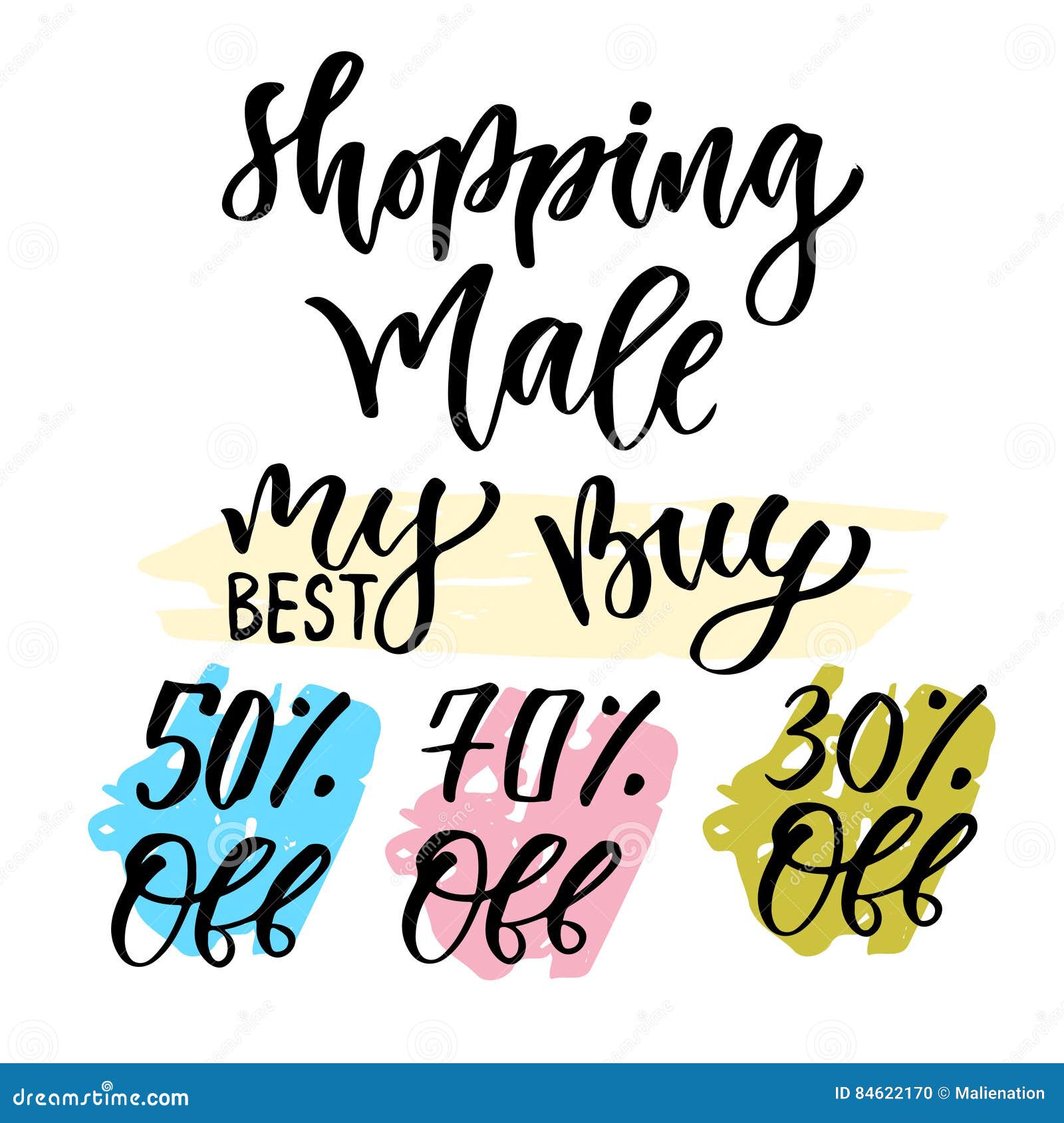 Sales Calligraphy Tag. Shopping Decoration Set Stock Vector ...