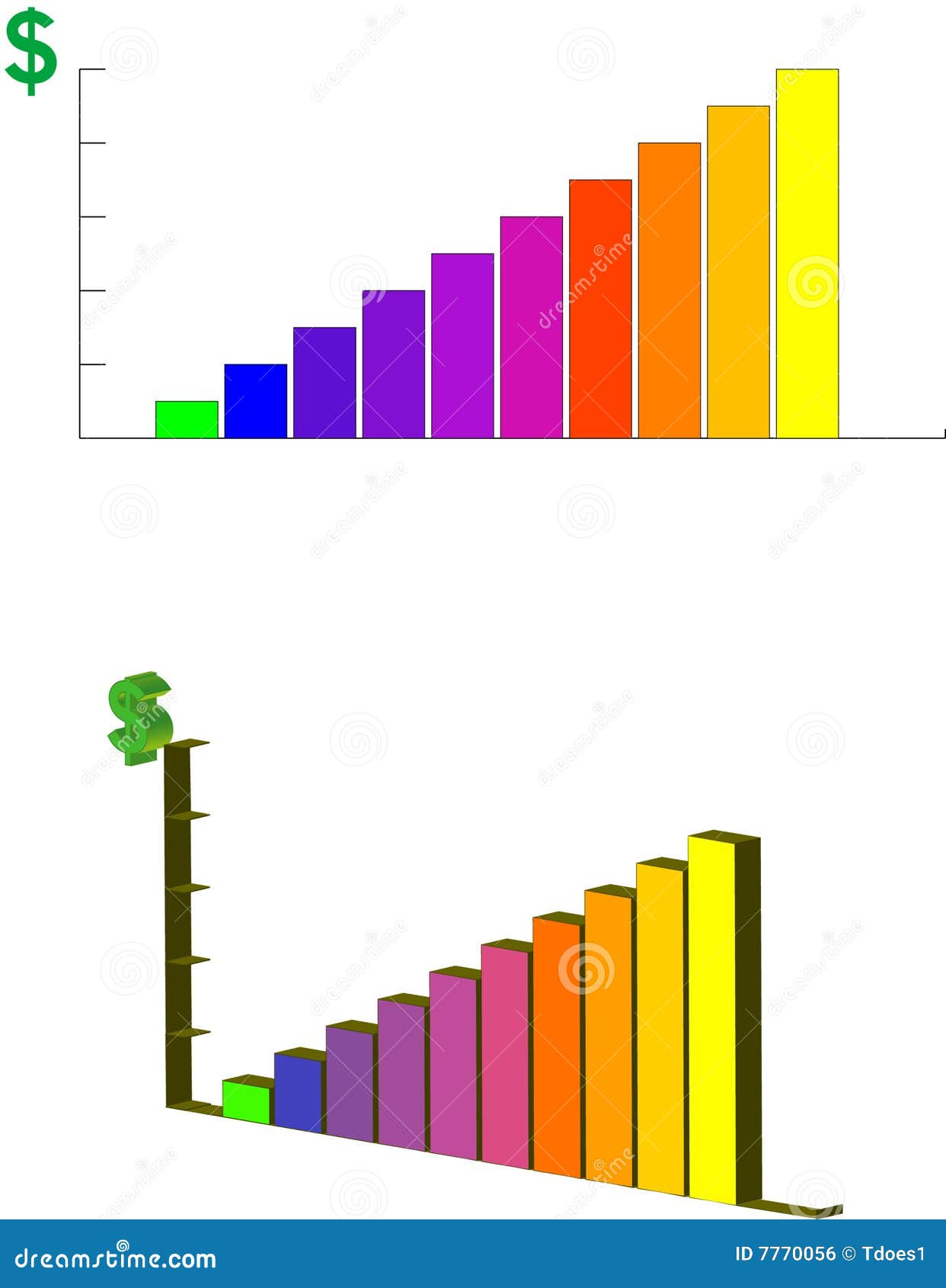 Sales chart 2 stock vector. Illustration of rainbow, dimensional - 7770056