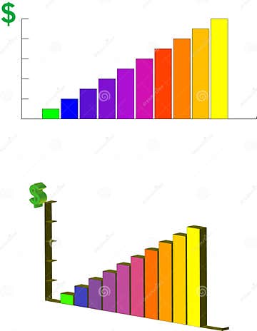 Sales chart 2 stock vector. Illustration of rainbow, dimensional - 7770056
