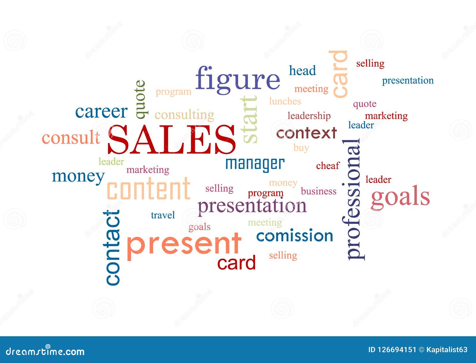 Sales. Collage of Words Vector Illustration Stock Vector - Illustration ...