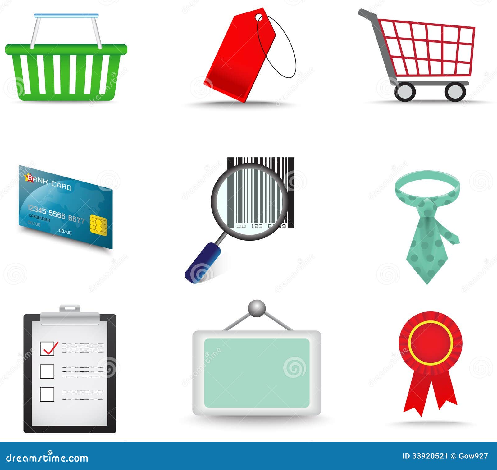 Sales and Commerce Material Icon Collection Set Stock Illustration ...