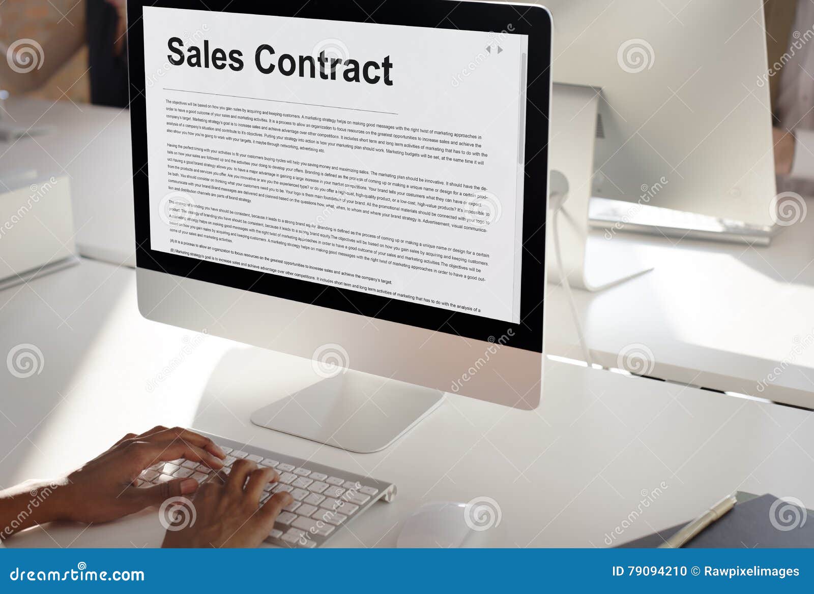 Sales Contract Forms Documents Legal Concept Stock Photo - Image of ...