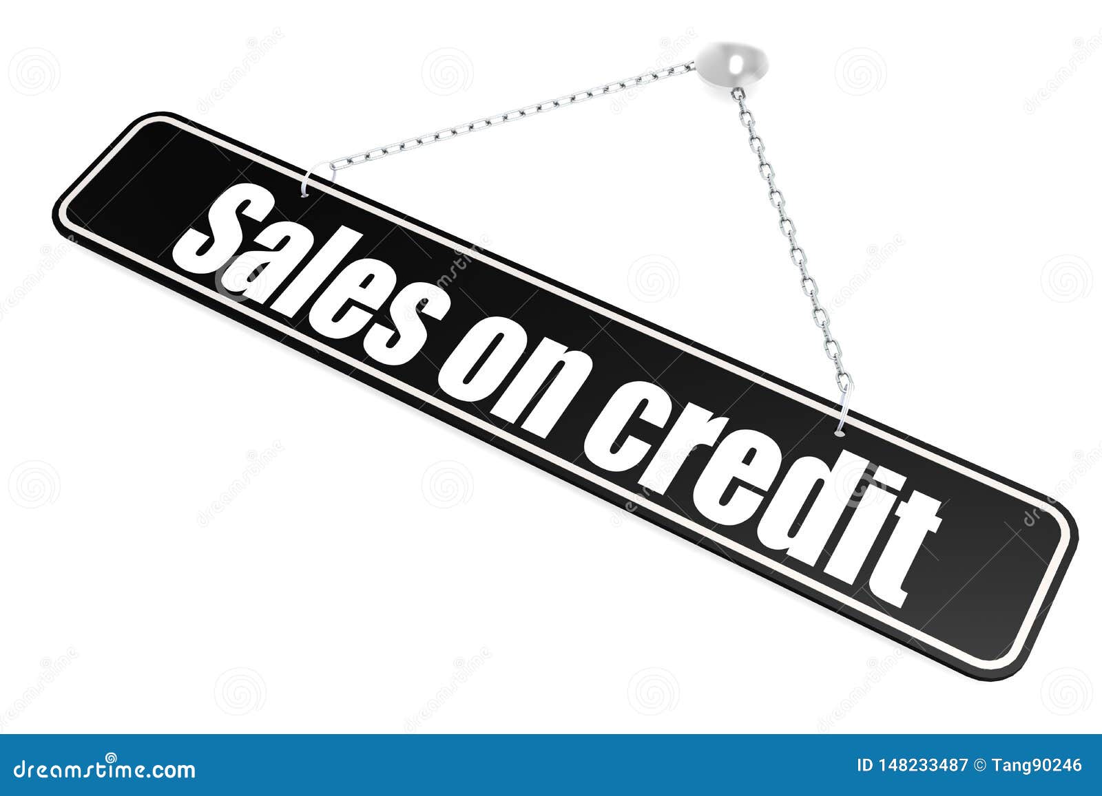 Sales on Credit Word Hang on the Banner Stock Illustration ...