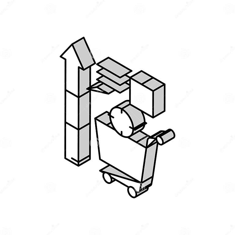 Sales Data Visualization Isometric Icon Vector Illustration Stock ...