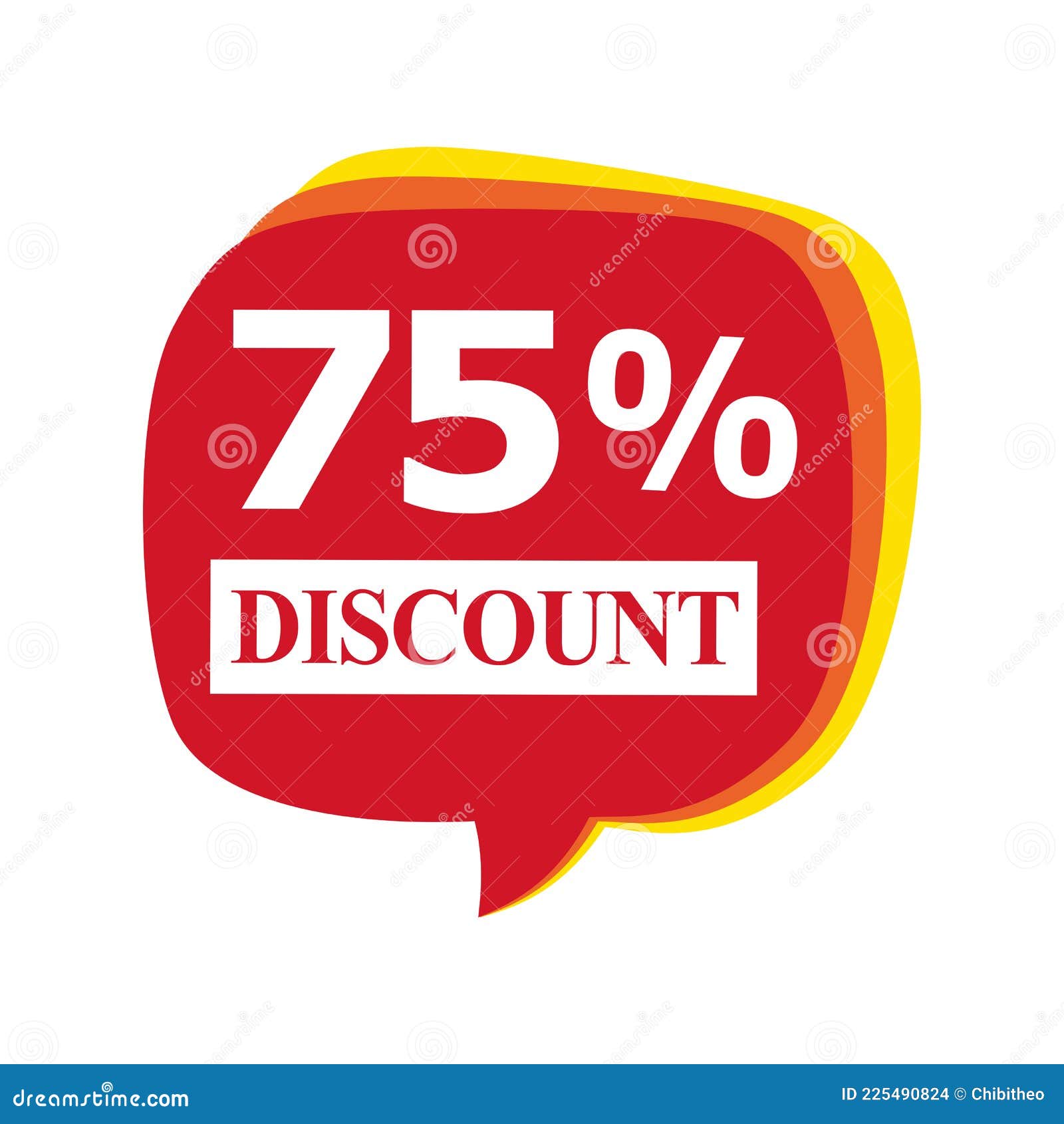 Sales Discount Icon. 75 Discount Stock Vector - Illustration of ...