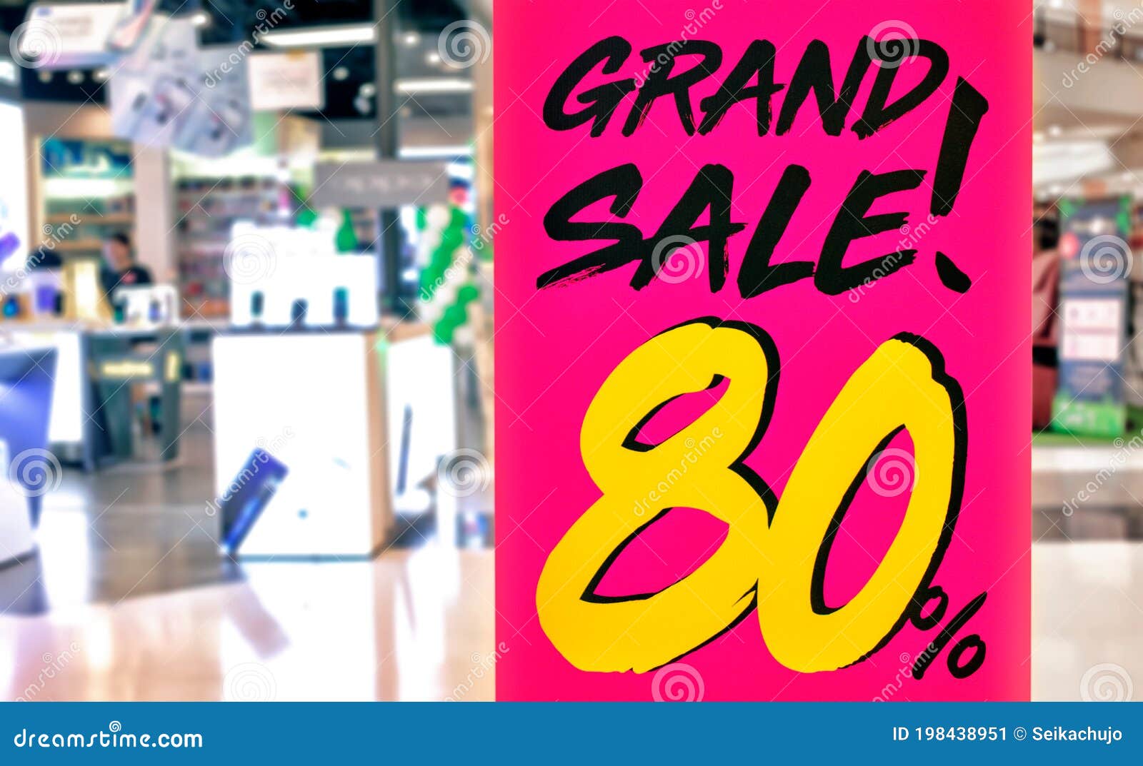 Sales Discount Sign in a Shopping Mall Stock Image - Image of clearance ...